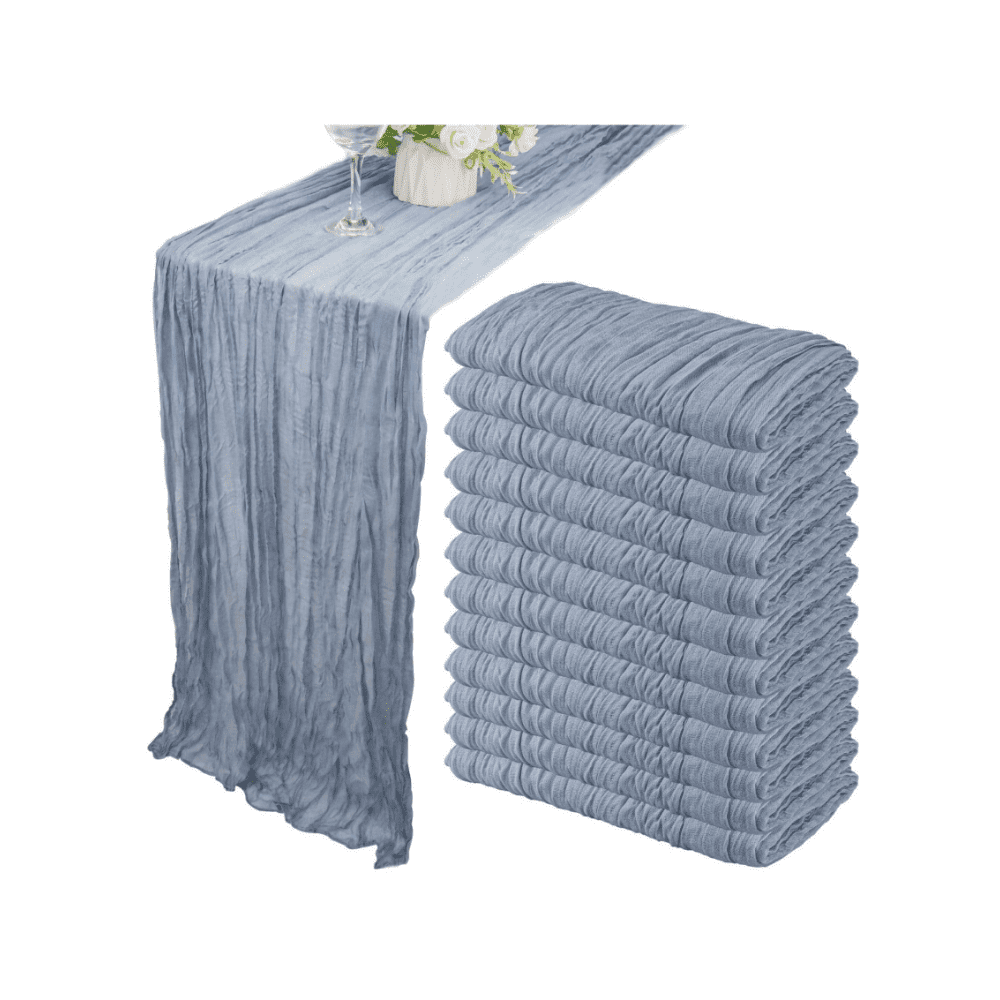 12 Pack Cheesecloth Table Runner 35x120 Inch / 35x157 Inch Boho Gauze ...