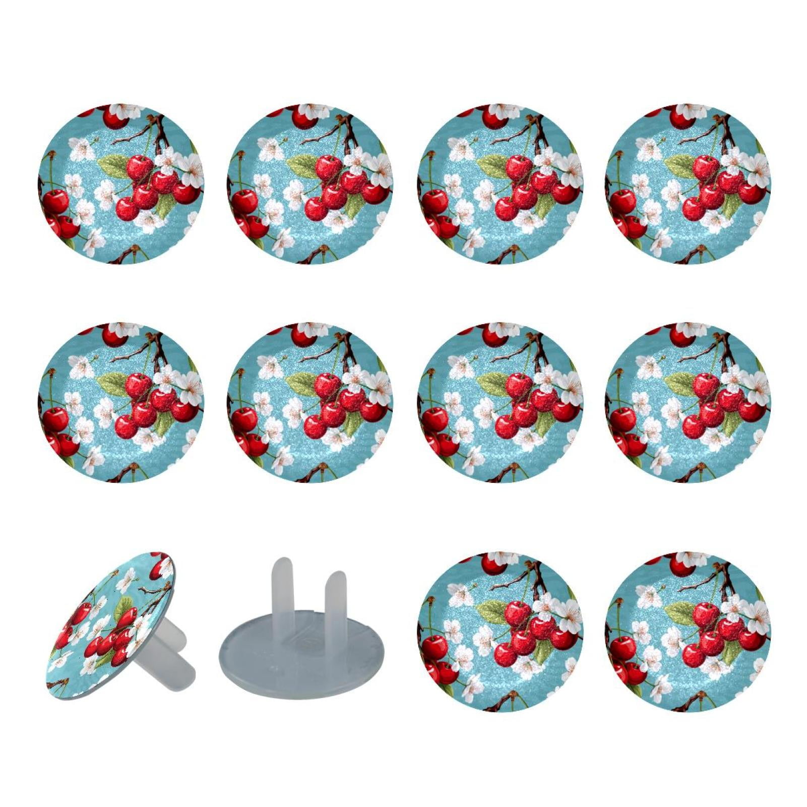 12 Pack Cherry Outlet Covers Baby Proofing Socket Protectors Child ...