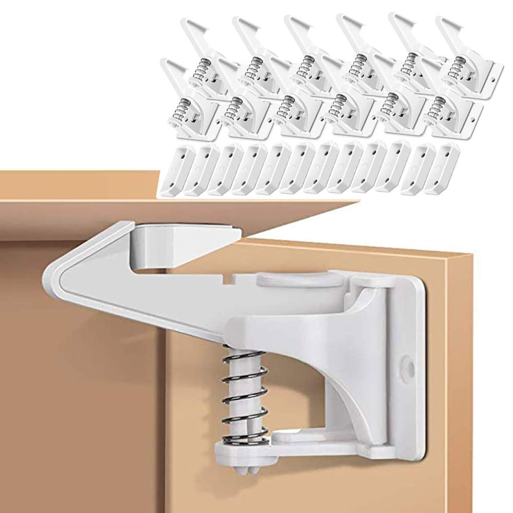 12 Pack Child Safety Cabinet, Baby Safety Cabinet Lock Invisible ...