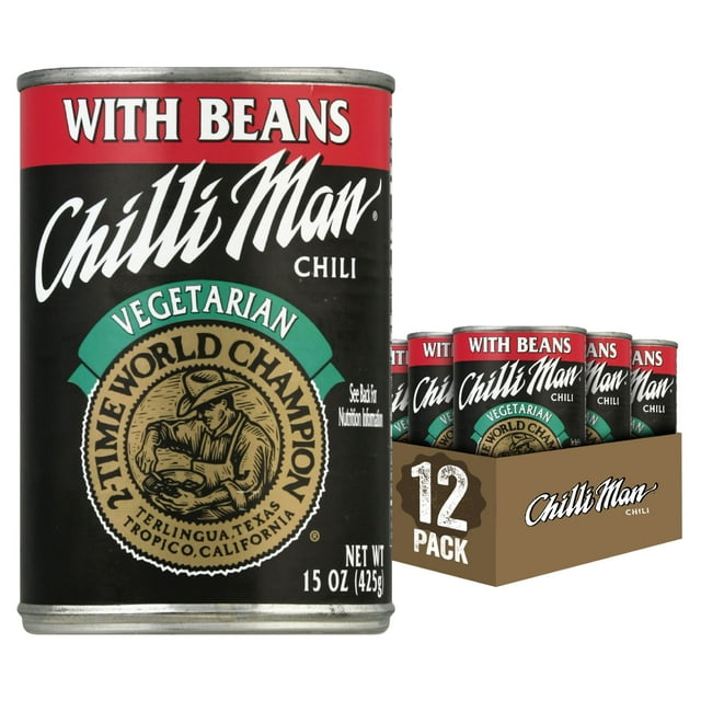 Chilli Man - 12 Pack Vegetarian Chili With Beans, Award-Winning Recipe ...