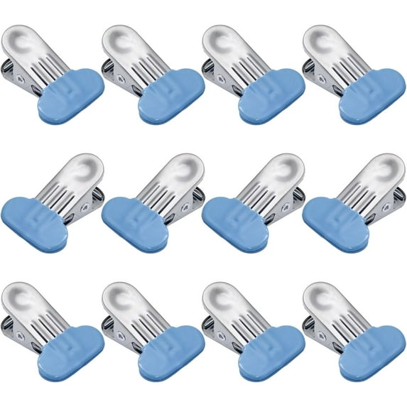 12 Pack Chip Bag Clips with Silicone Edges, 1.5 Inches Wide Chip Clips ...