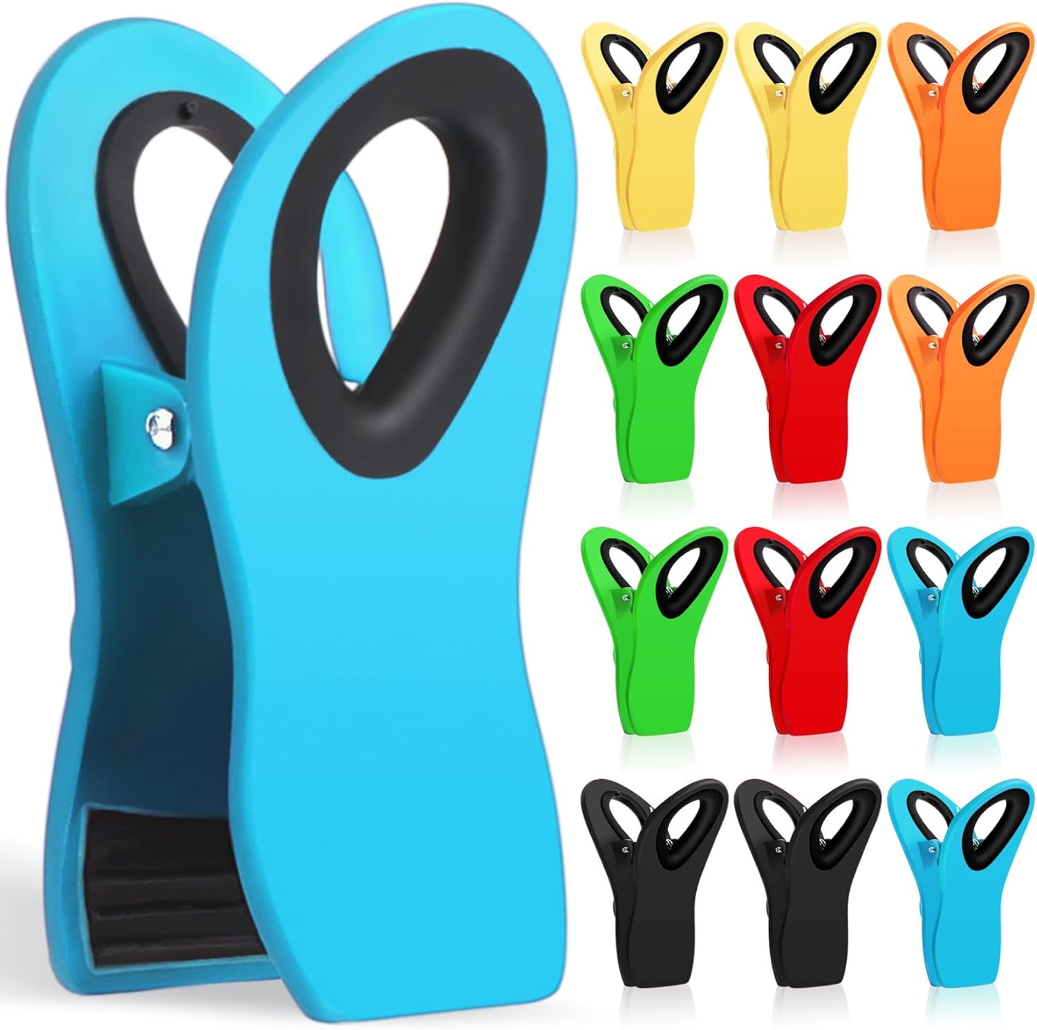 12 Pack Chip Clips, Bag Clips, Office Paper Clamps, Binder Clips, Food ...