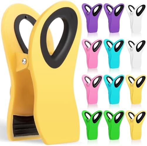 12 Pack Chip Clips Bag Clips, Office Paper Clamps, Magnetic Food Clip ...