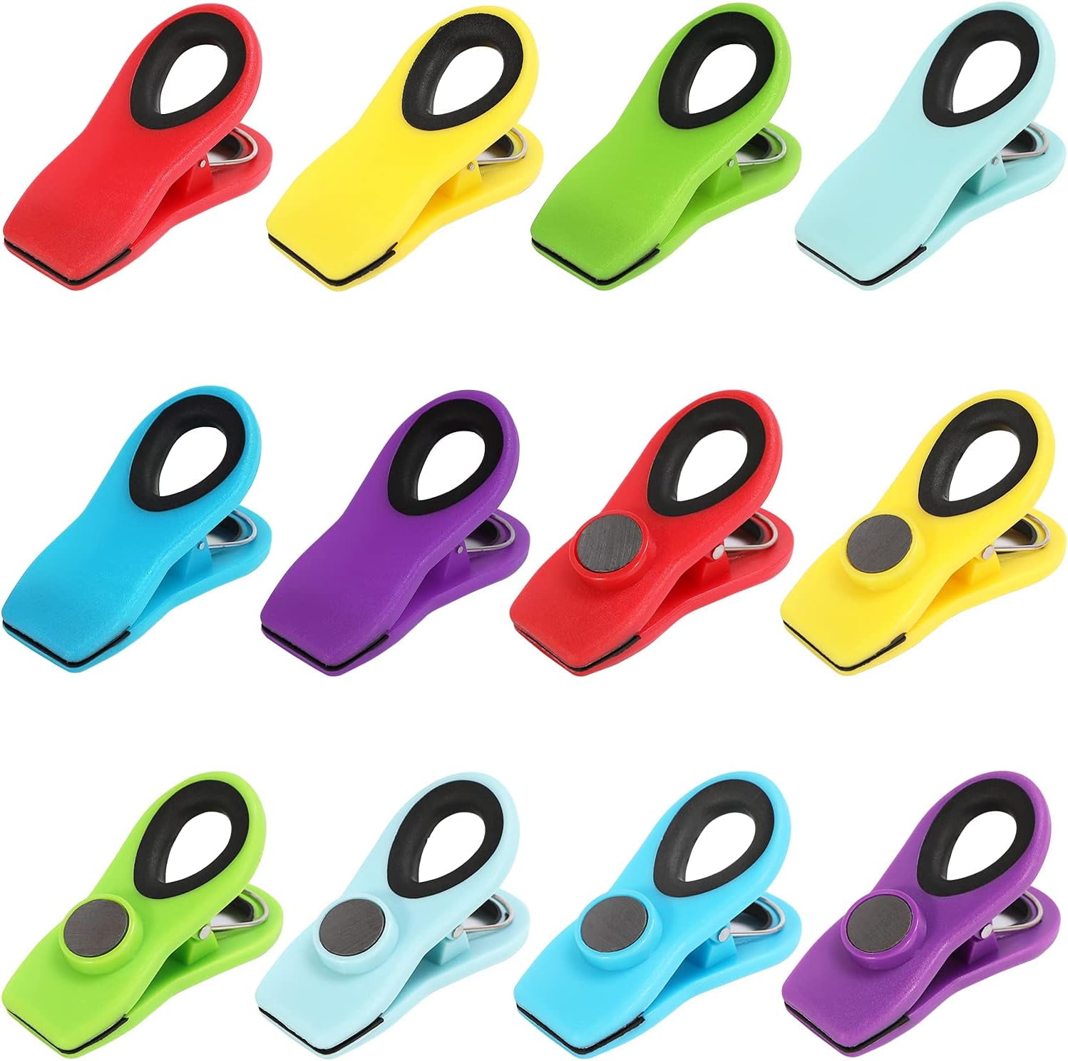 12 Pack Chip Clips, Magnetic Bag Clips with Airtight Seal for Chips ...