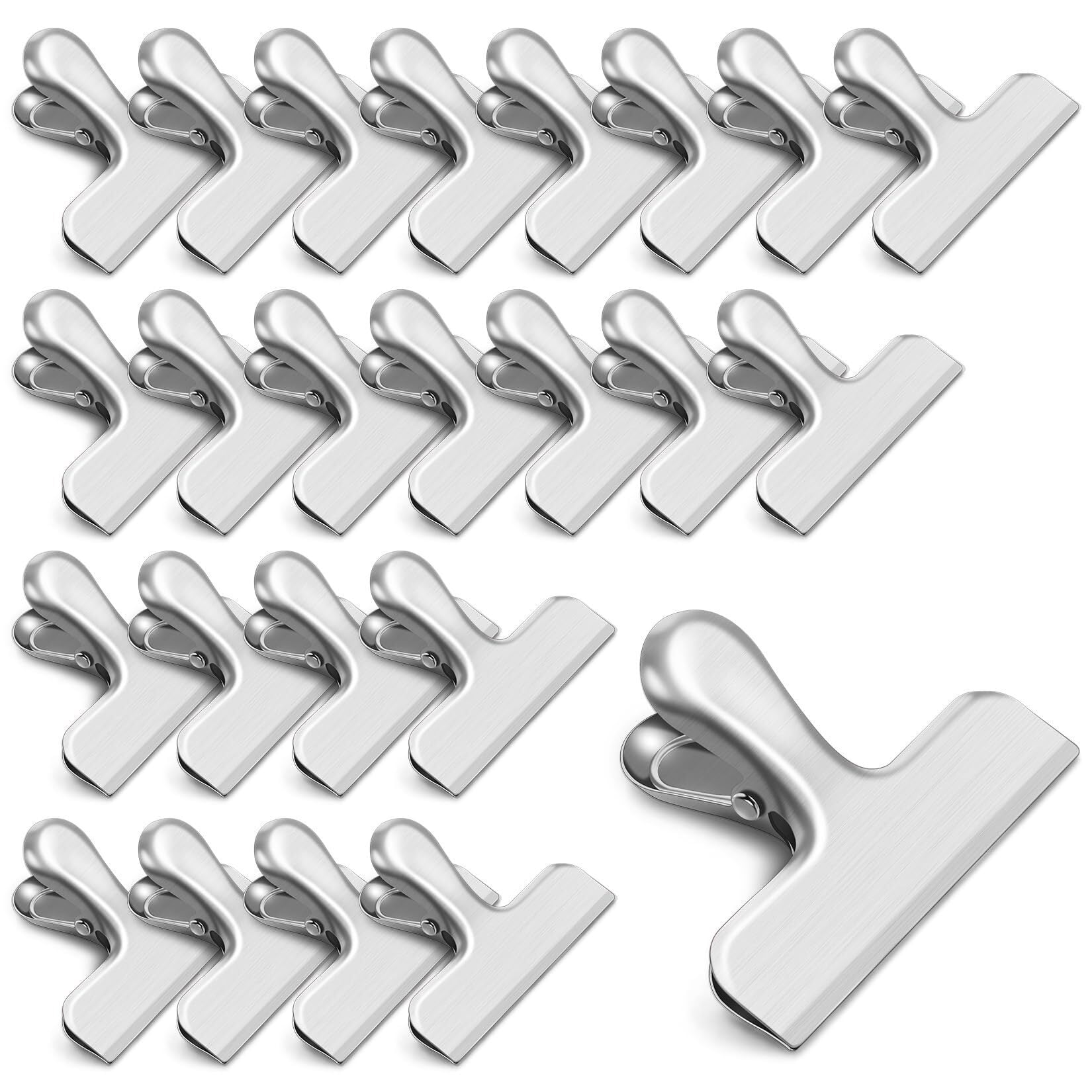 12 Pack Chip Clips, Stainless Steel Bag Clips Food Clip, Heavy Duty Bag ...