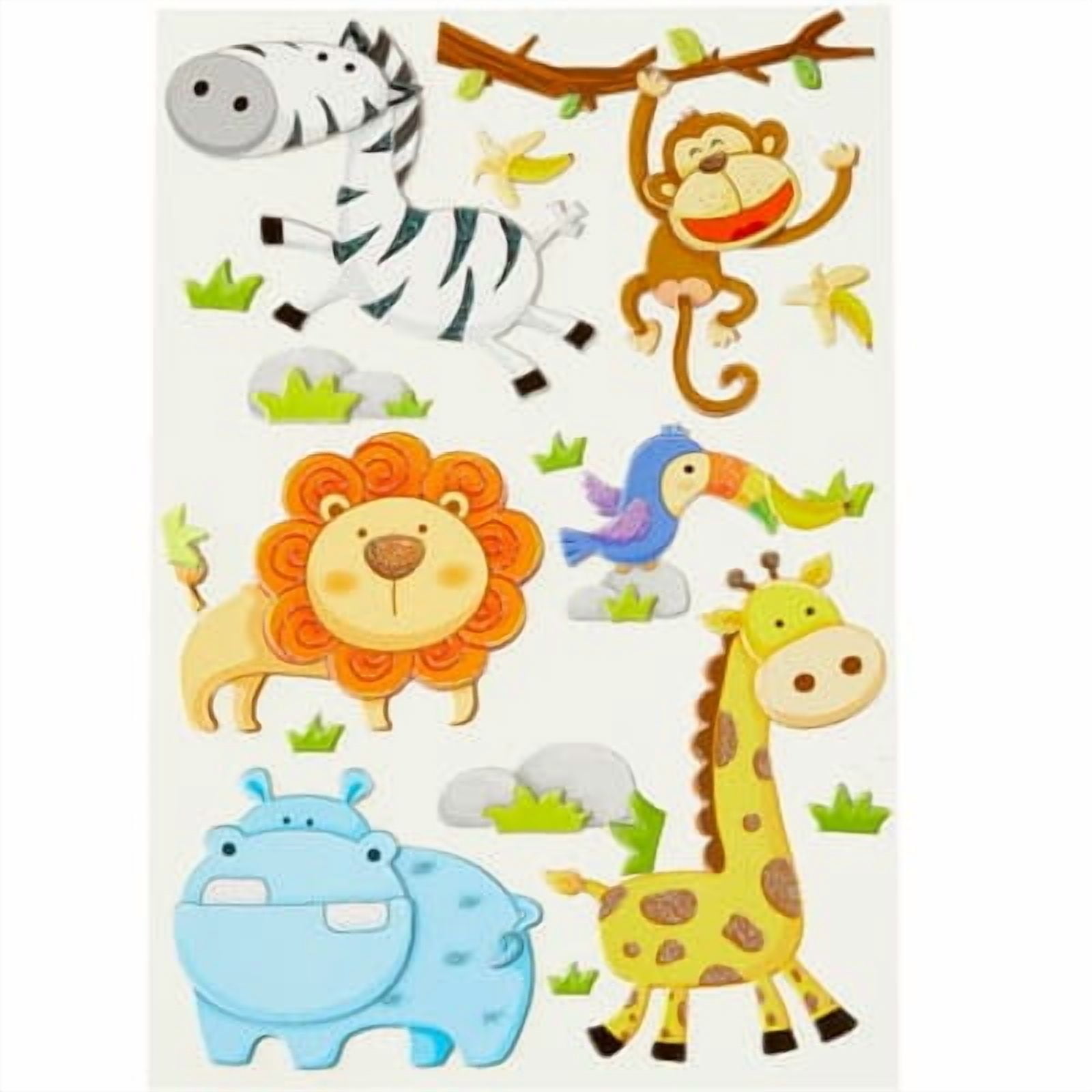 Recollections Chipboard Zoo Animal Stickers, 12 Pack - Walmart.com