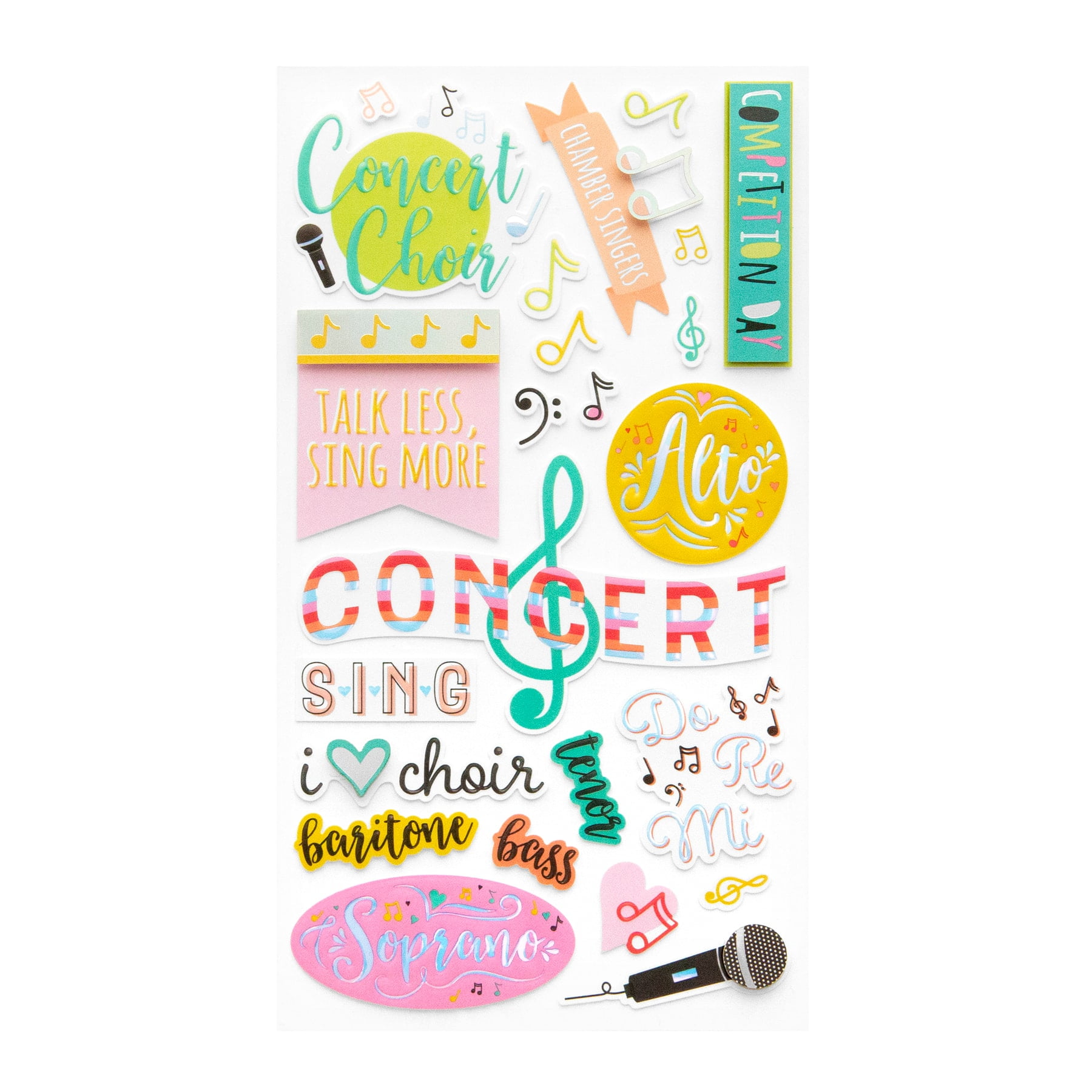 12 Pack: Choir Dimensional Stickers by Recollections™ - Walmart.com