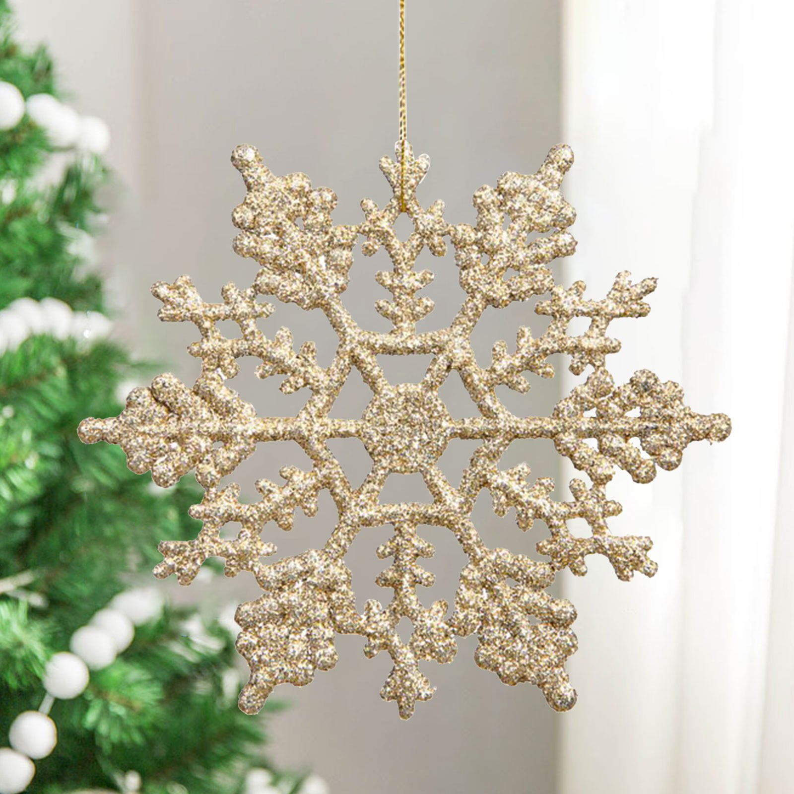 12 Pack Christmas Ornaments Snowflakes Decorations Snow Flakes ...