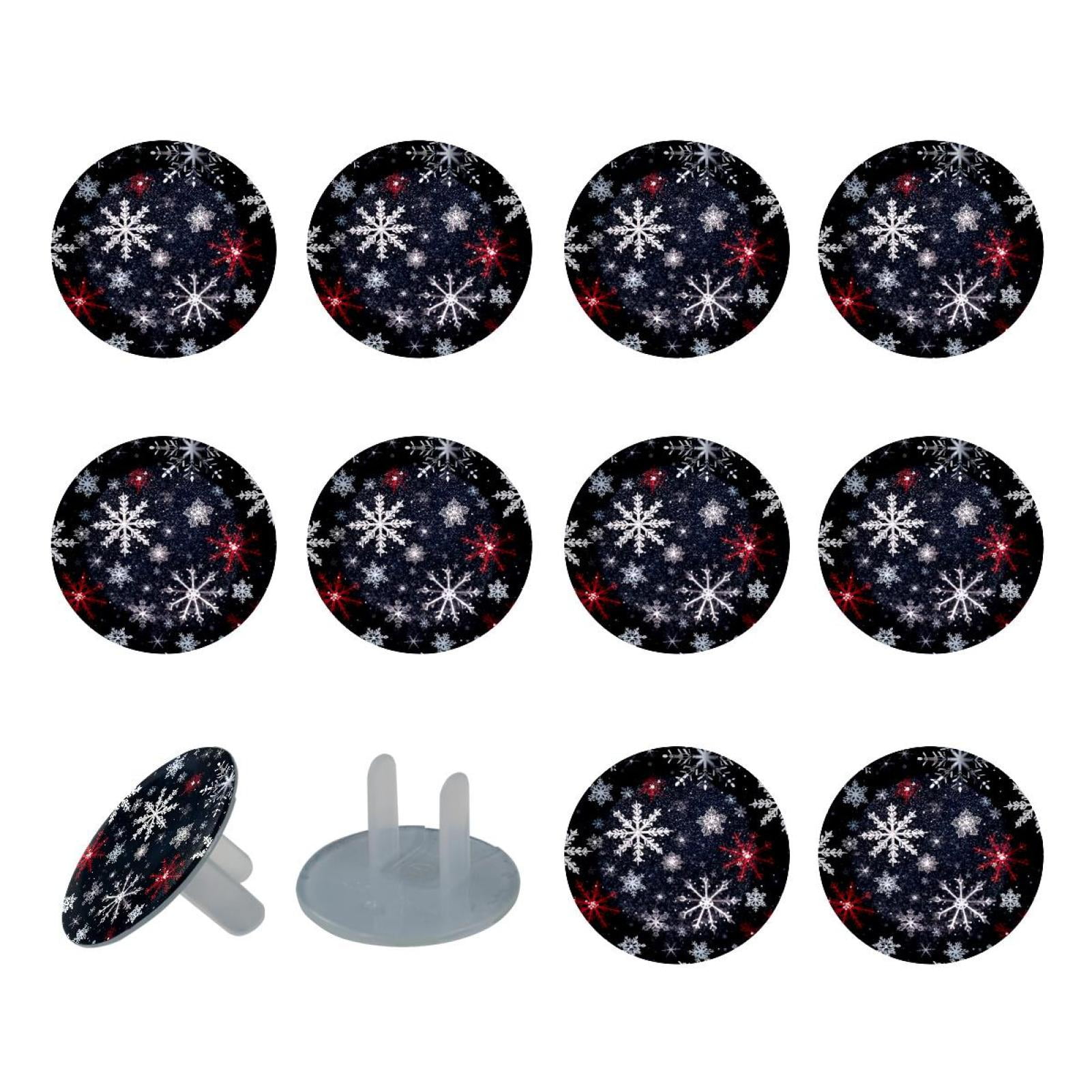 12 Pack Christmas Snow Outlet Covers Baby Proofing | Safe Electric Plug ...