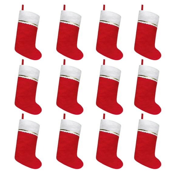 12 Pack Christmas Stockings, Non-Woven Cloth Material, 15 Inch Height ...
