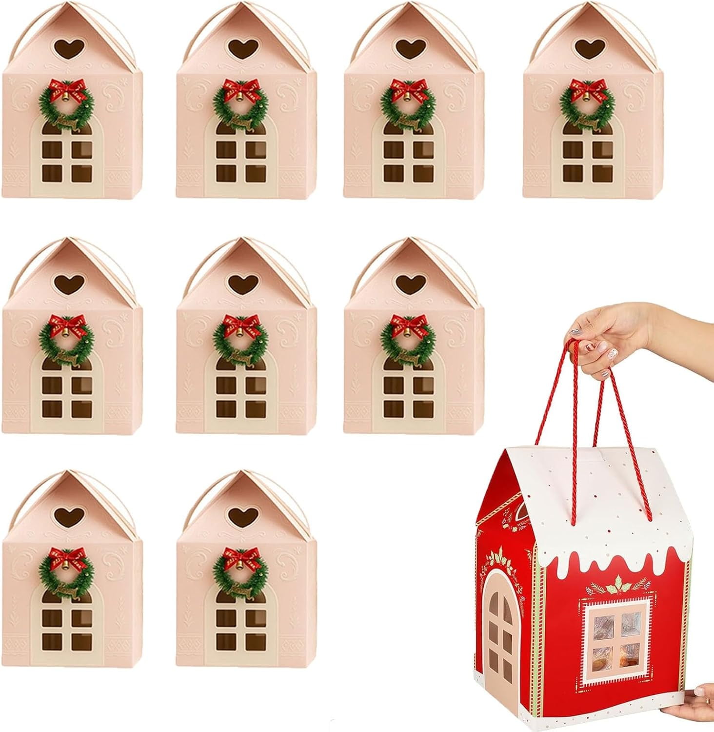 12 Pack Christmas Wonderland Cottage Gift Box, 3D Pop up Christmas ...