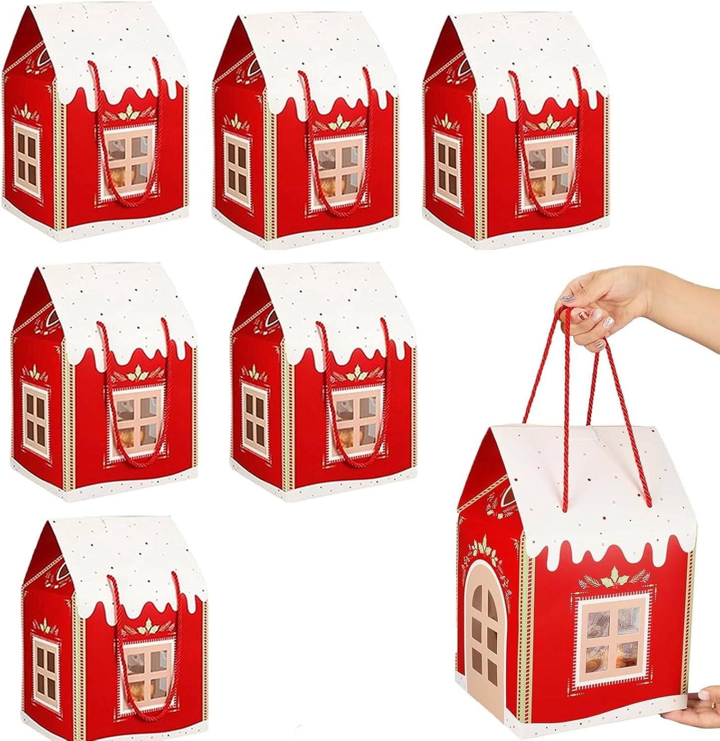 12 Pack Christmas Wonderland Cottage Gift Box, 3D Pop up Christmas ...
