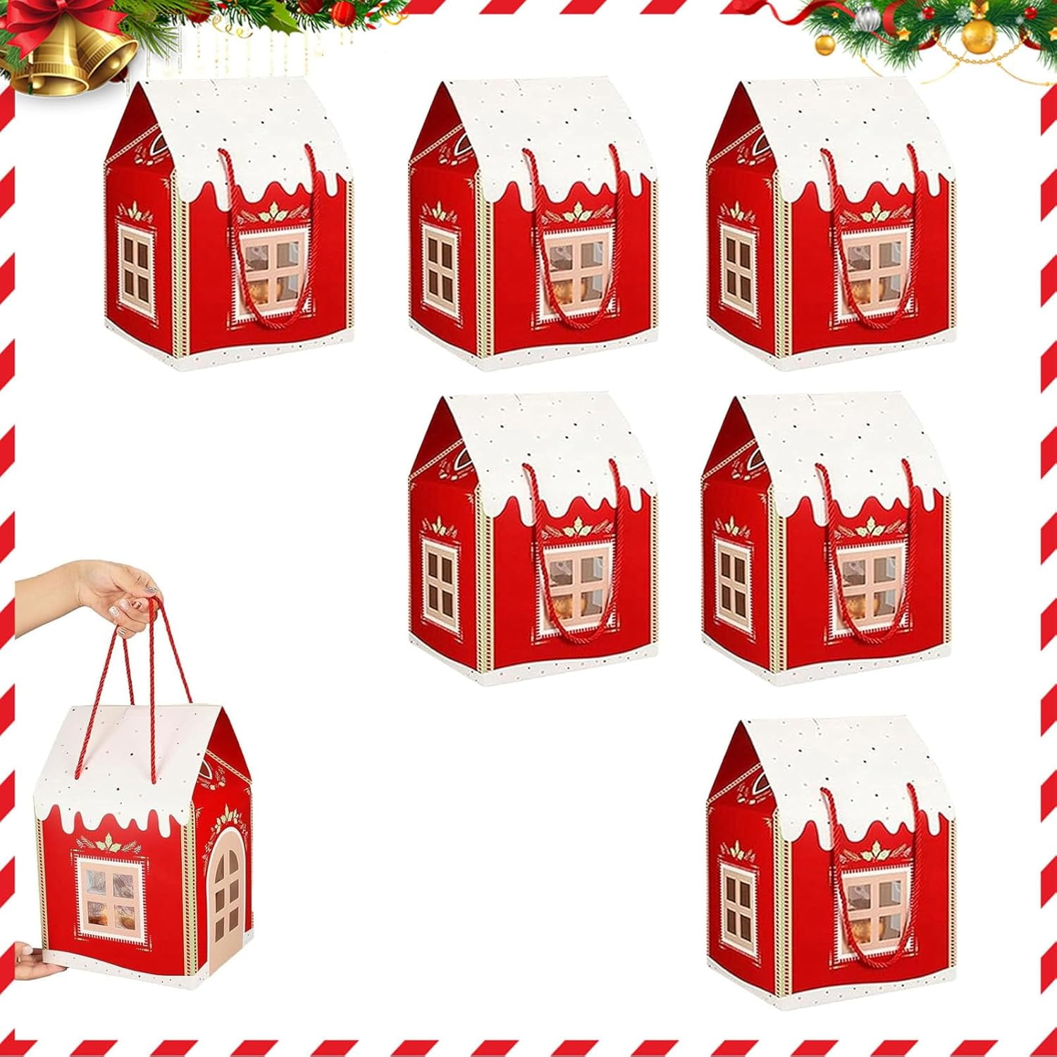 12 Pack Christmas Wonderland Cottage Gift Box, 3D Pop up Christmas ...
