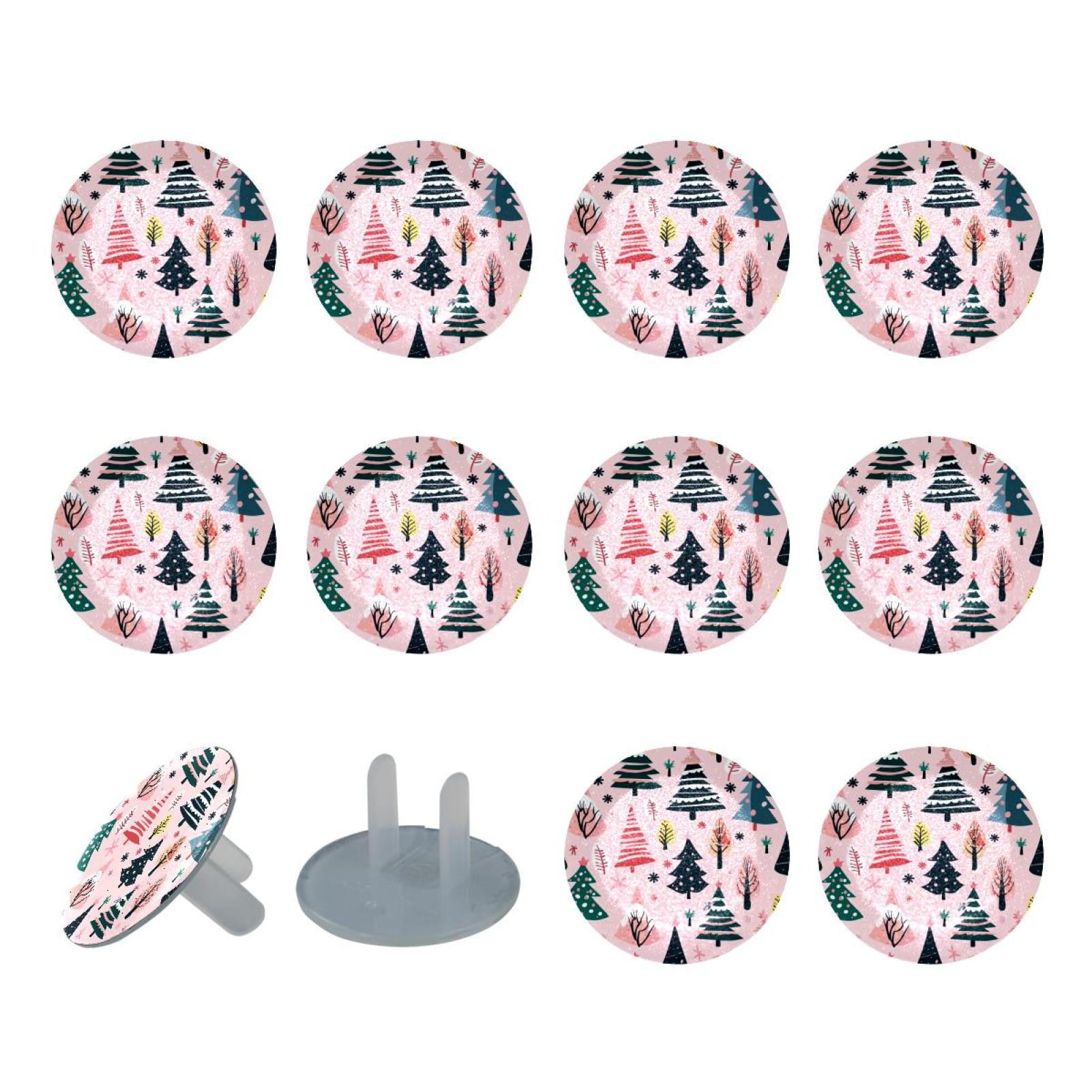 12 Pack Christmas trees in cartoon style Outlet Covers Baby Proofing ...