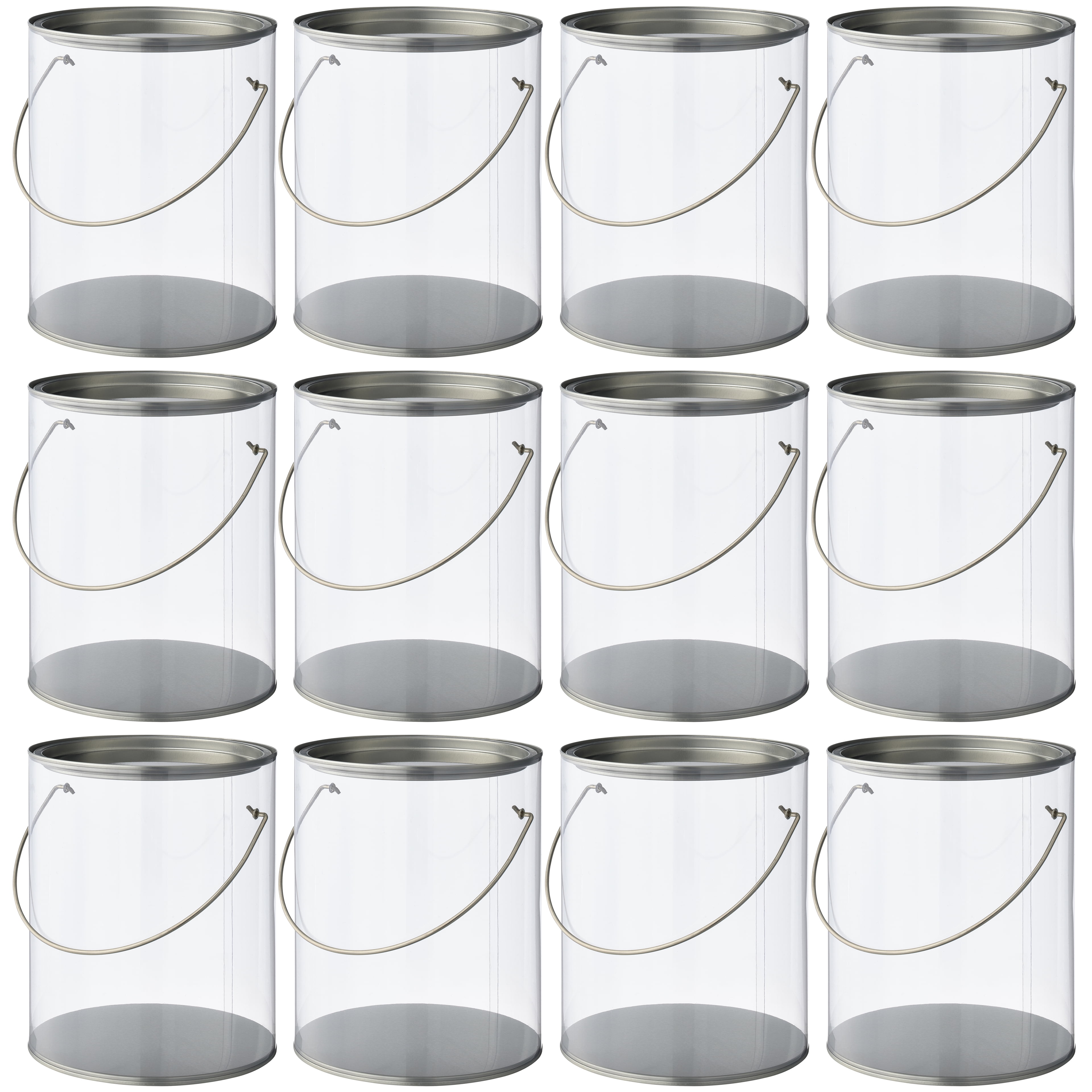 Celebrate It™ 12 Pack Clear Gift Pail with Metal Handle, PVC and Tin ...