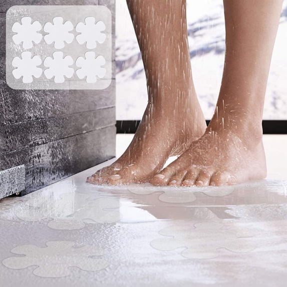 12-Pack Clear Non-Slip Tub Stickers, 3.14 Inch Adhesive Shower Grip ...