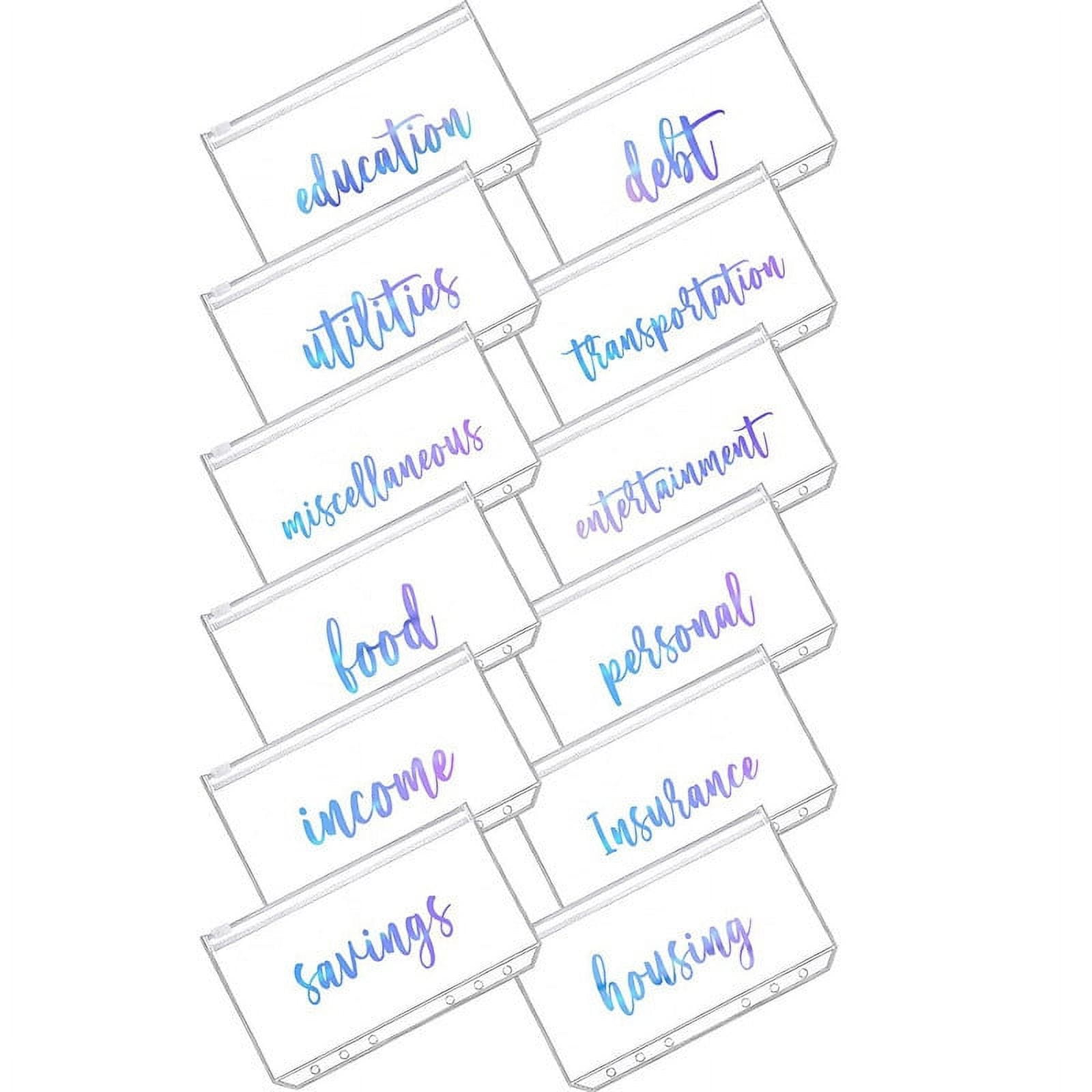 12-Pack Clear PVC Zipper Bags | Waterproof Document Organizer | Budget ...