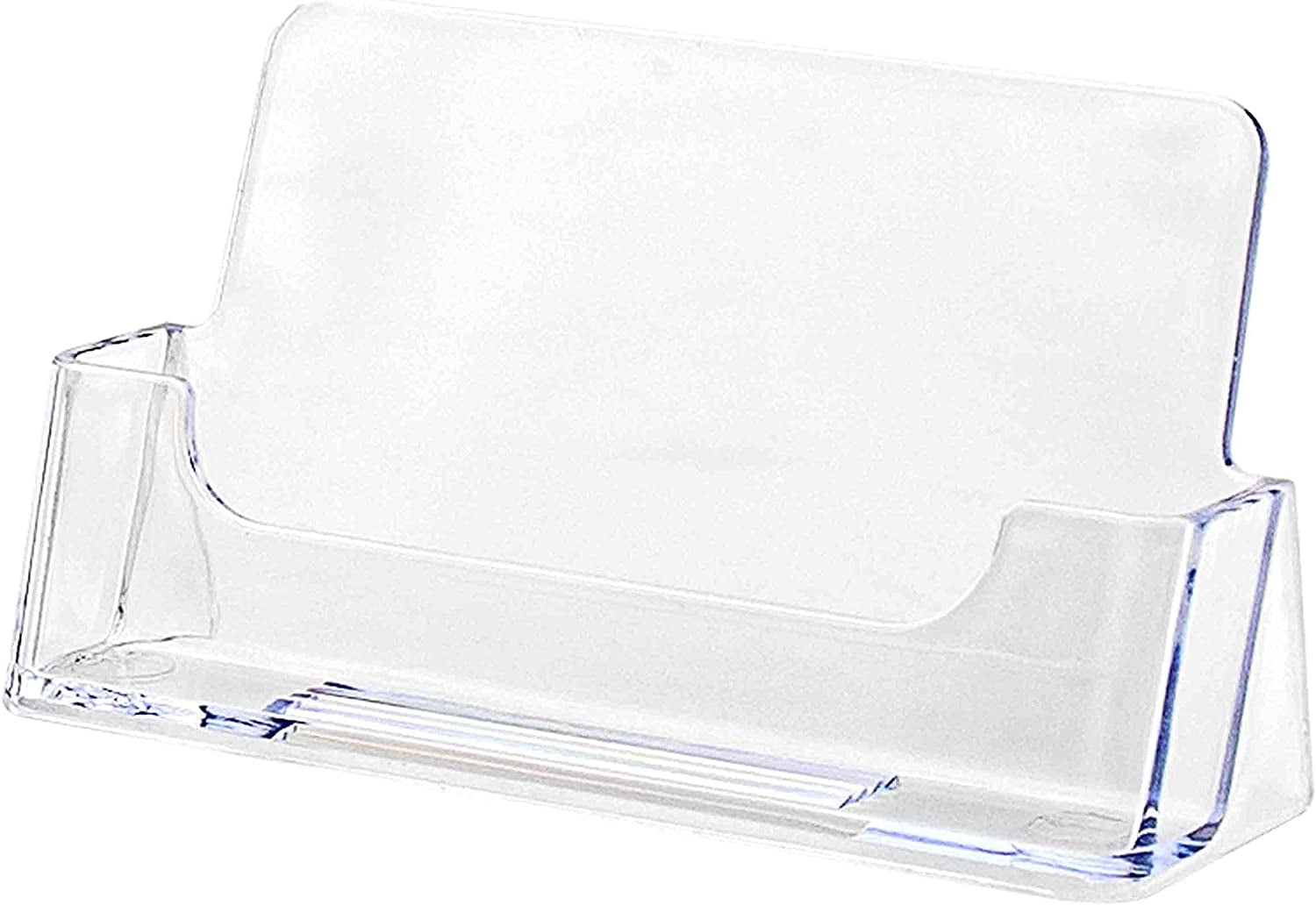 AZM Displays Clear Plastic Business Card Holder, Desktop Stand, 12 Pack ...
