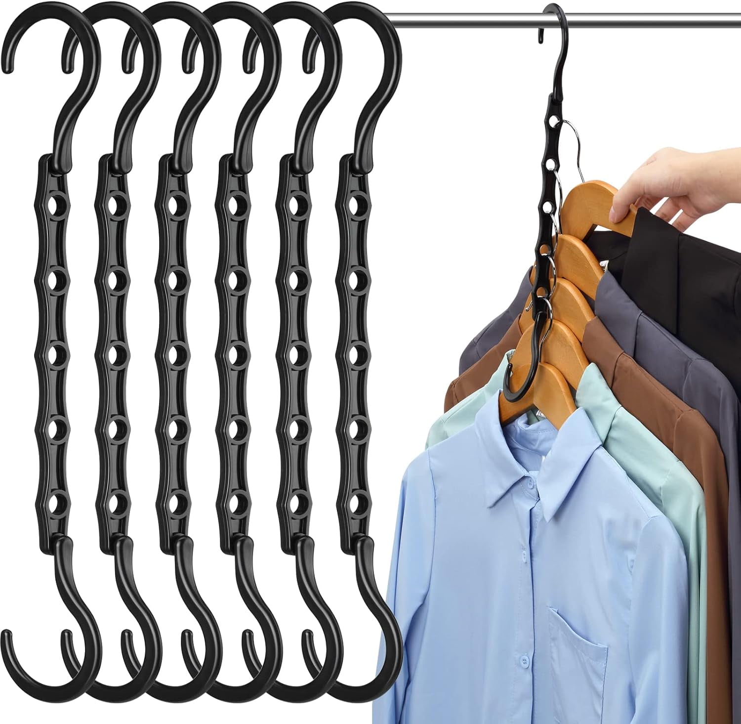 12 Pack-Closet-Organizers-and-Storage, Magic-Hangers-Space-Saving-for ...