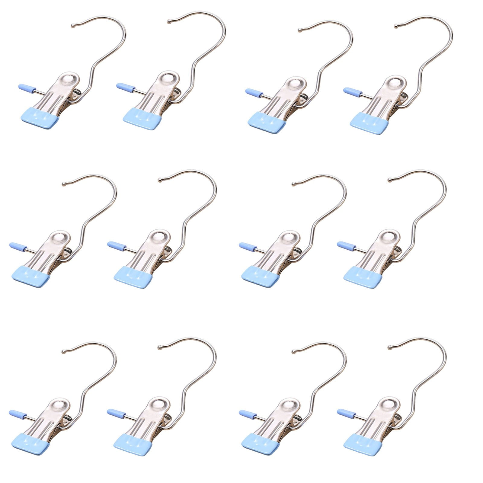 12 Pack Clothes Pins for Laundry Clips,Blue Stainless Steel Clothespins ...