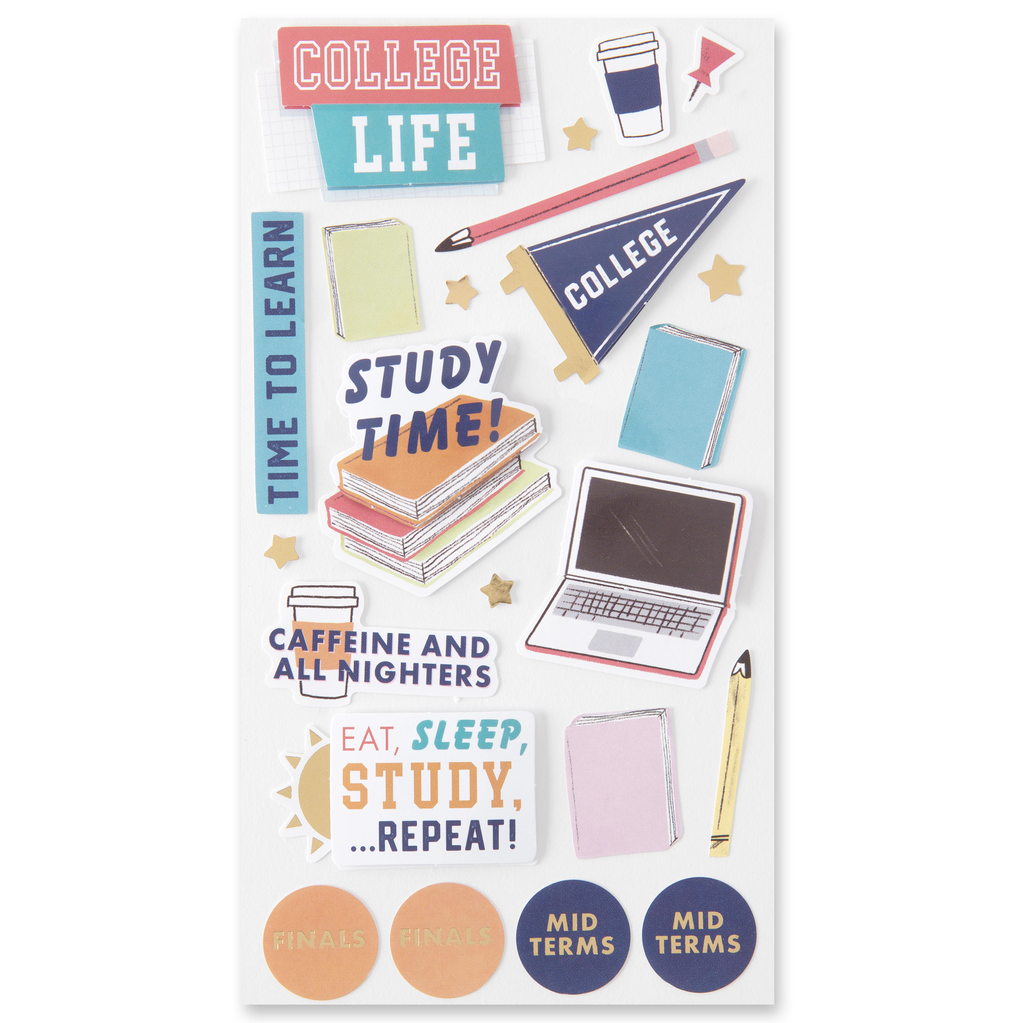 12 Pack: College Dimensional Stickers by Recollections™ - Walmart.com