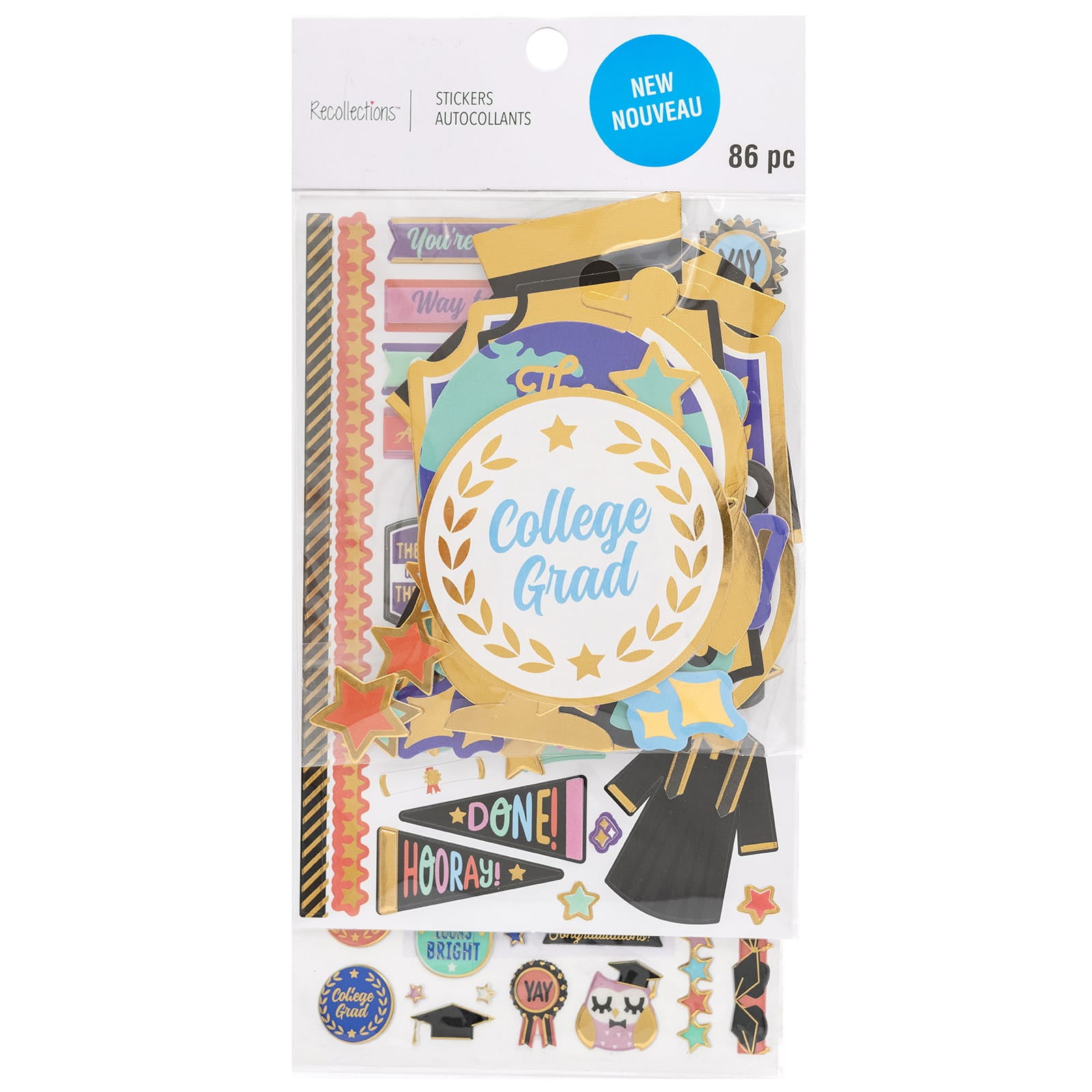 12 Pack: College Graduate Sticker Flip Pack by Recollections™ - Walmart.com