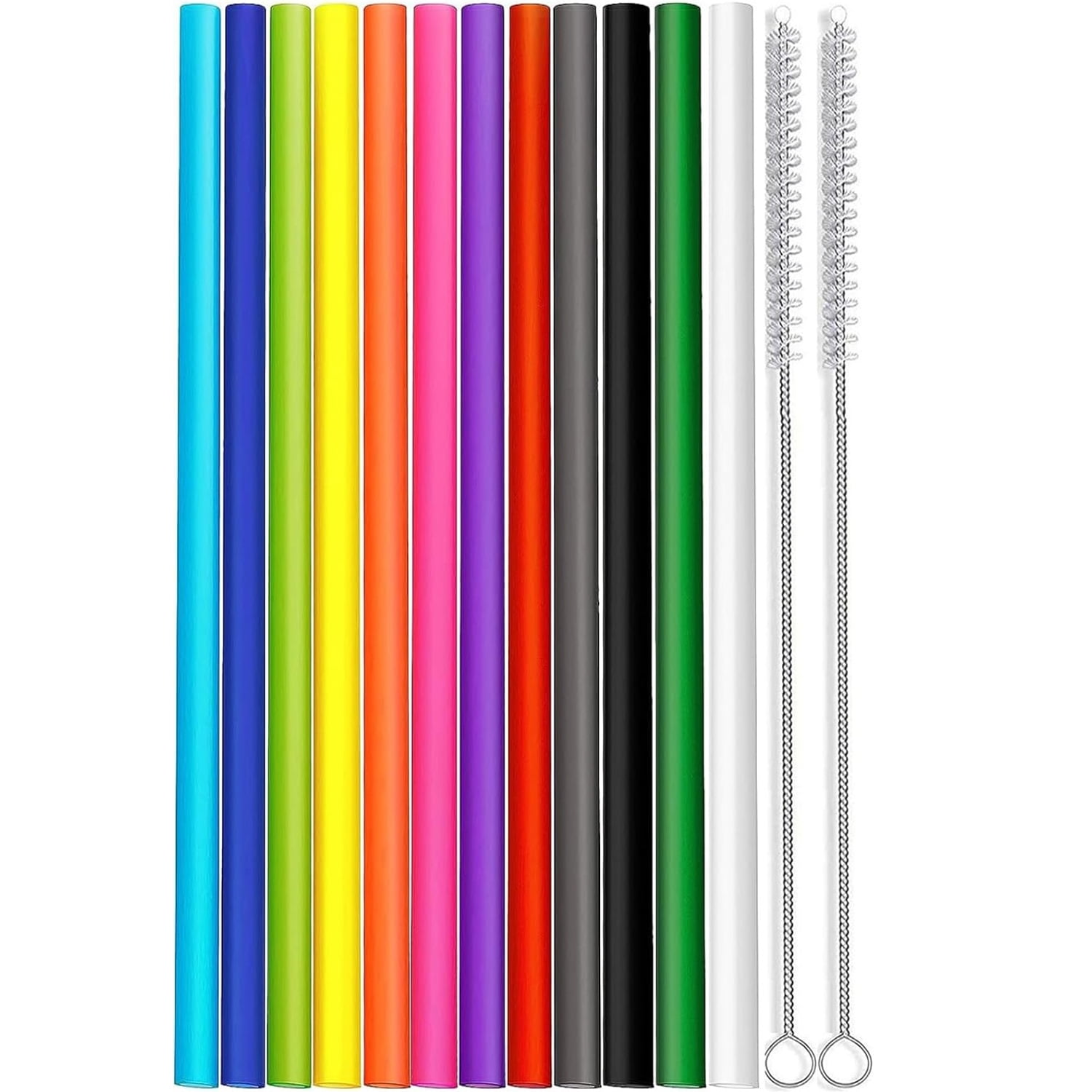 12 Pack Color Replacement Straws for Stanley 40 oz 30 oz Tumbler, 12 in ...