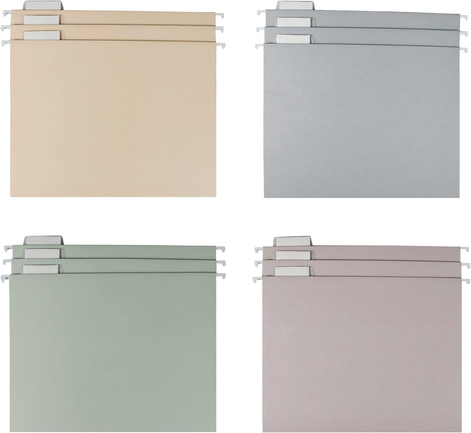 12 Pack Colored Hanging File Folders Letter Size Decorative Hanging ...