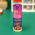 12 Pack Colored Pencils with Built-in Sharpener in Tube Caps Vibrant ...