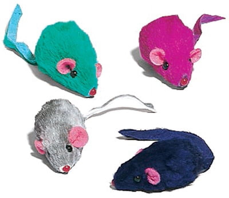 12 Pack Colored Plush Mice Cat Toy With Catnip, Each - Walmart.com