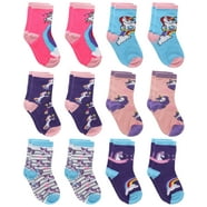 9 Pair-Pack Princess Ariel Socks - Mermaid Blue and Pink Colored Baby ...