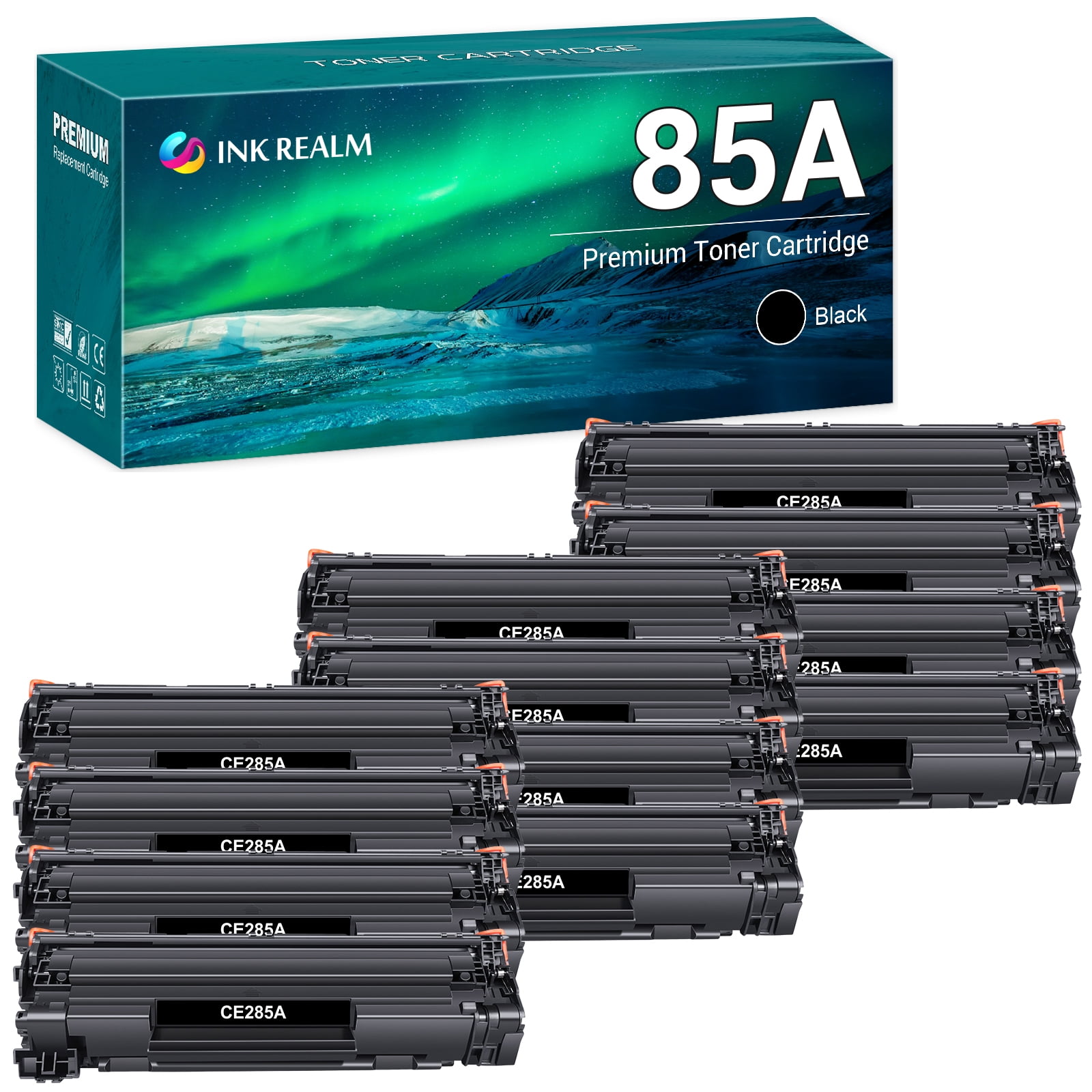 12-Pack Compatible Toner Replacement for HP CE285A LaserJet Pro P1100 ...