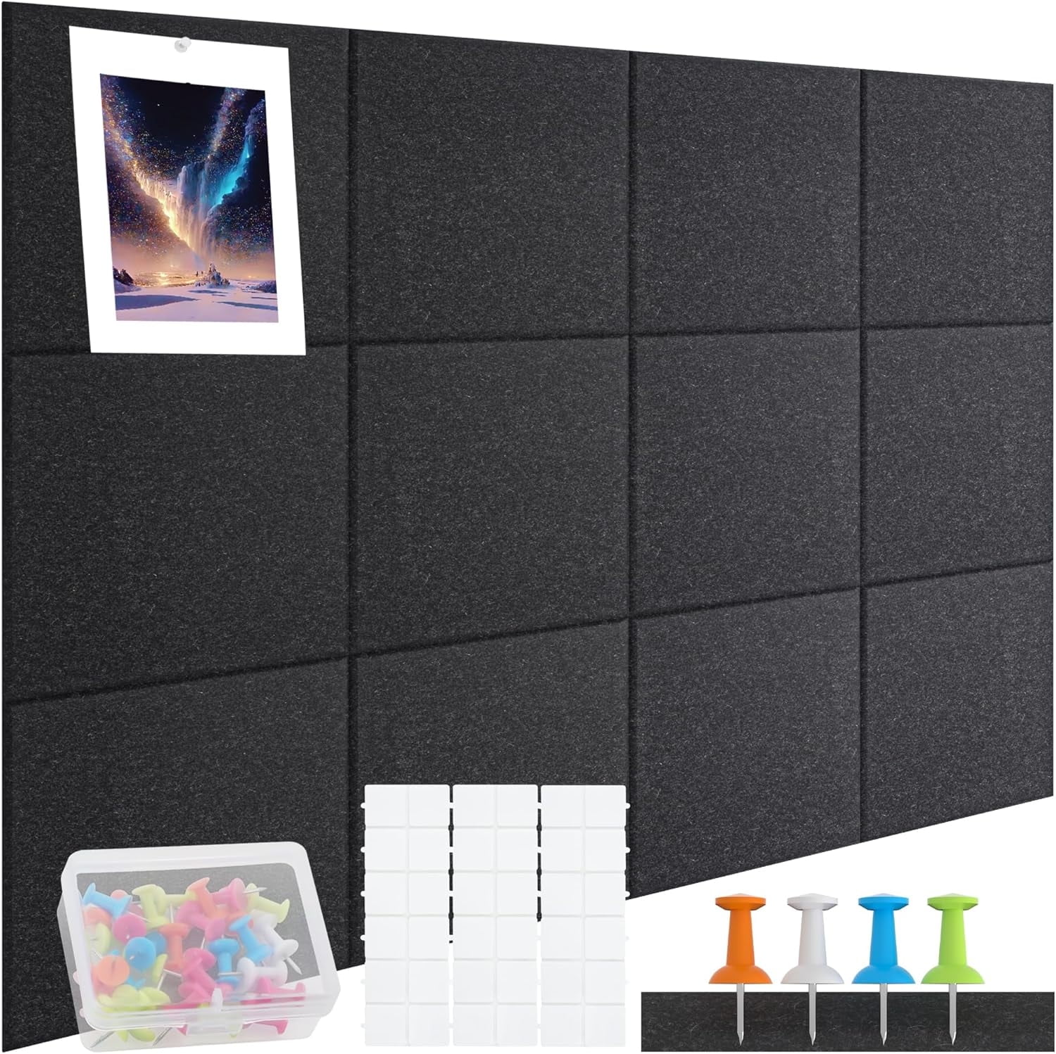 12 Pack Cork Boards for Walls Topboutique Bulletin Boards Felt Wall ...