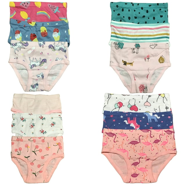 12-Pack Cotton Briefs for Fashion-Forward Toddlers and Little Girls ...