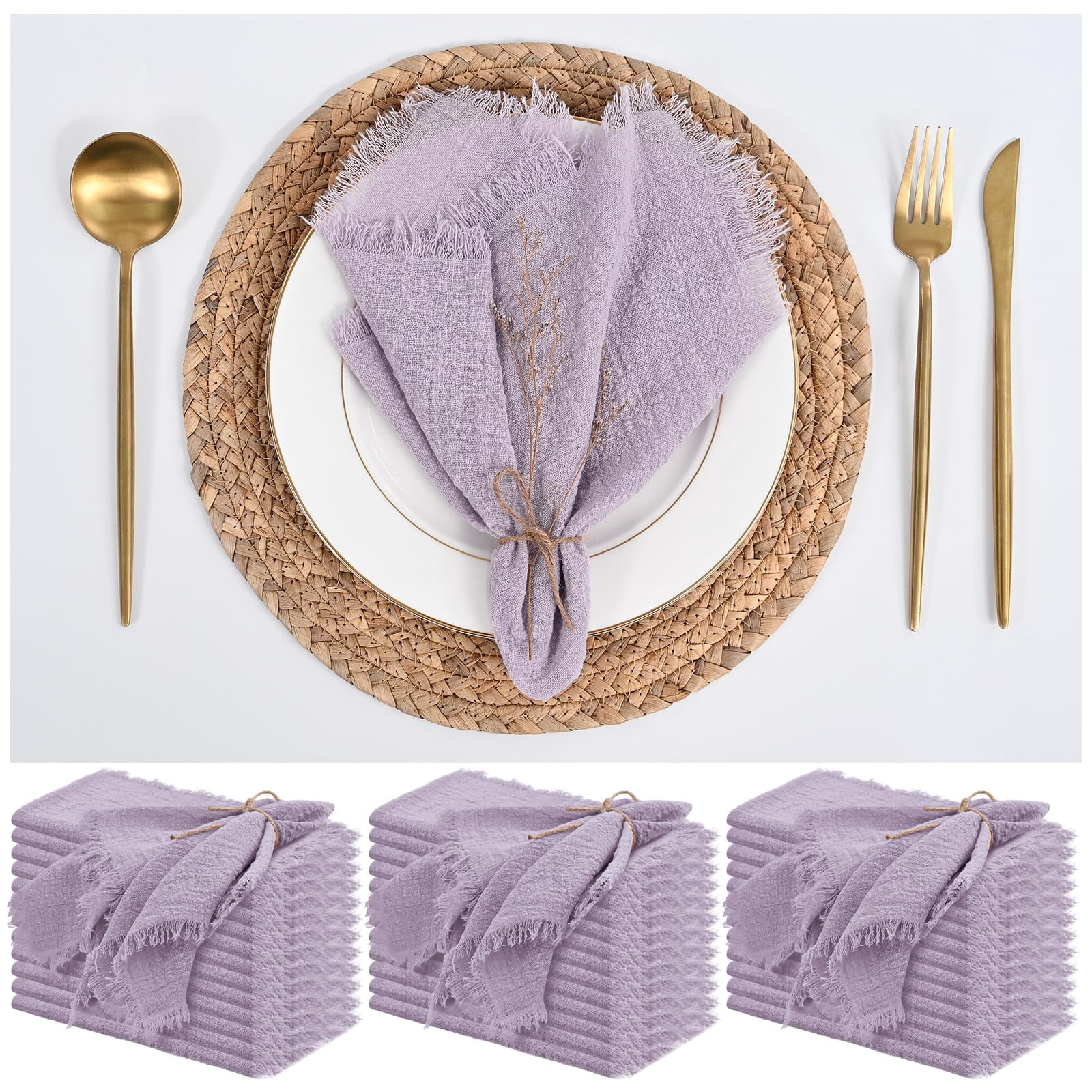 12 Pack Cotton Linen Napkins 16 x 16 Inch Linen Napkins Cloth Handmade ...