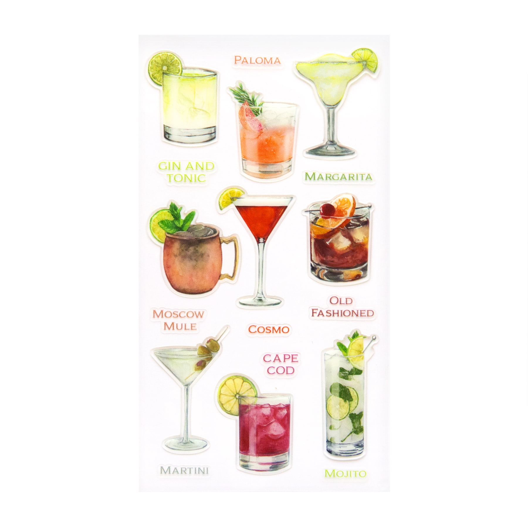 12 Pack: Craft Cocktails Stickers by Recollections - Walmart.com