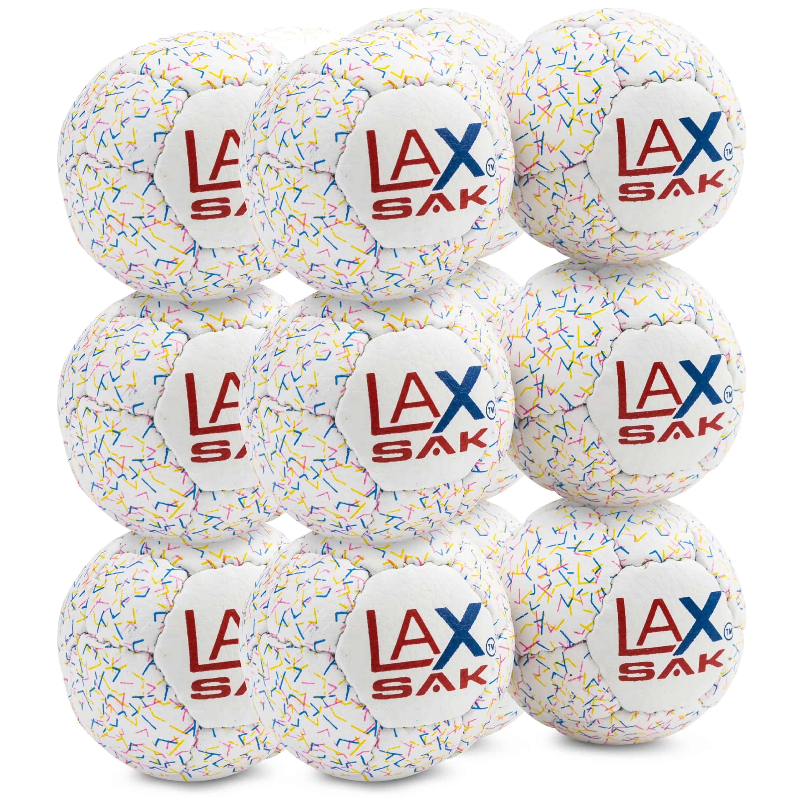 12 Pack Crayon Confetti Lax Sak Lacrosse Training Balls. Same Weight ...