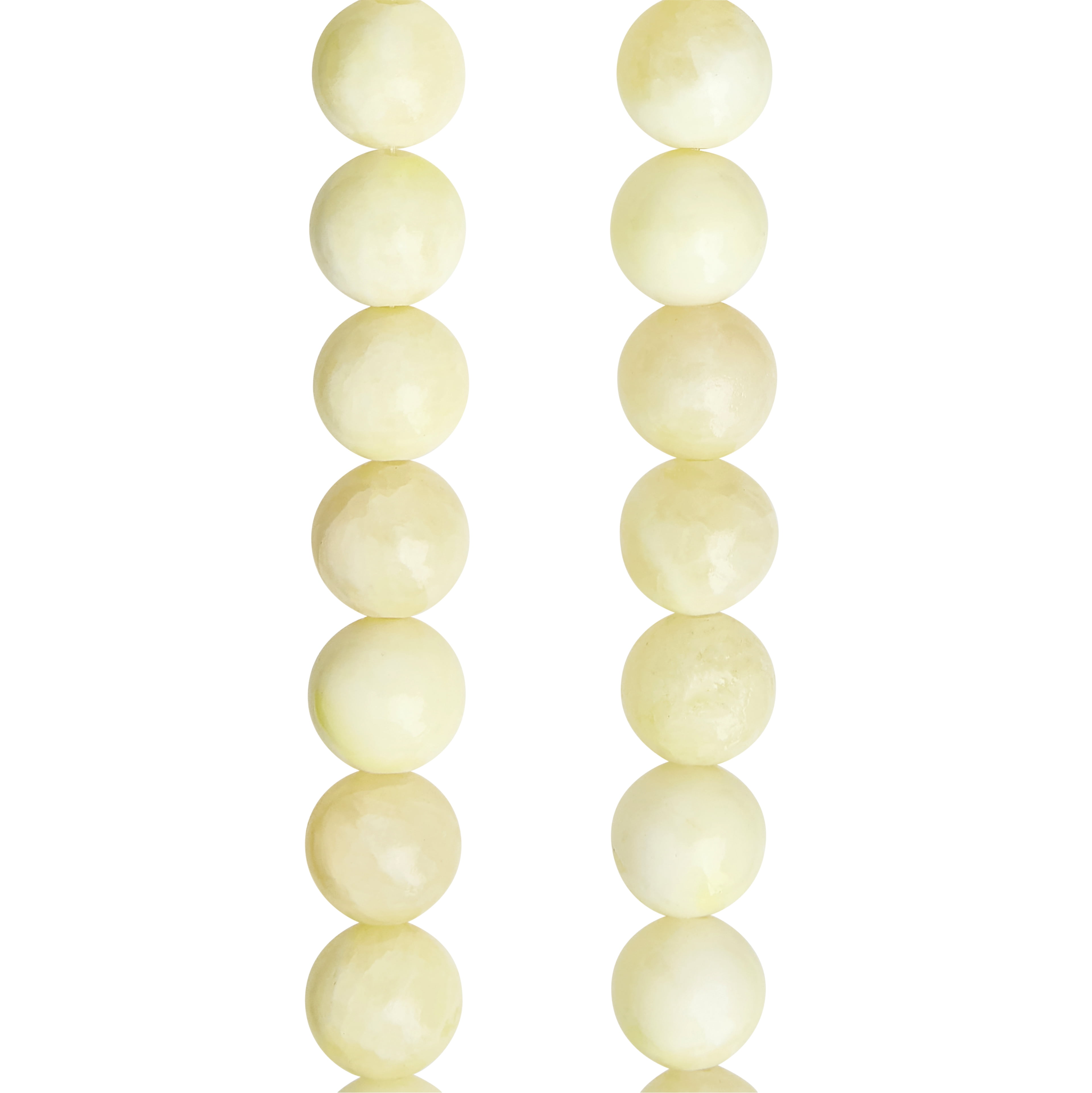 12 Pack: Cream Dyed Quartzite Round Beads - 10mm by Bead Landing ...