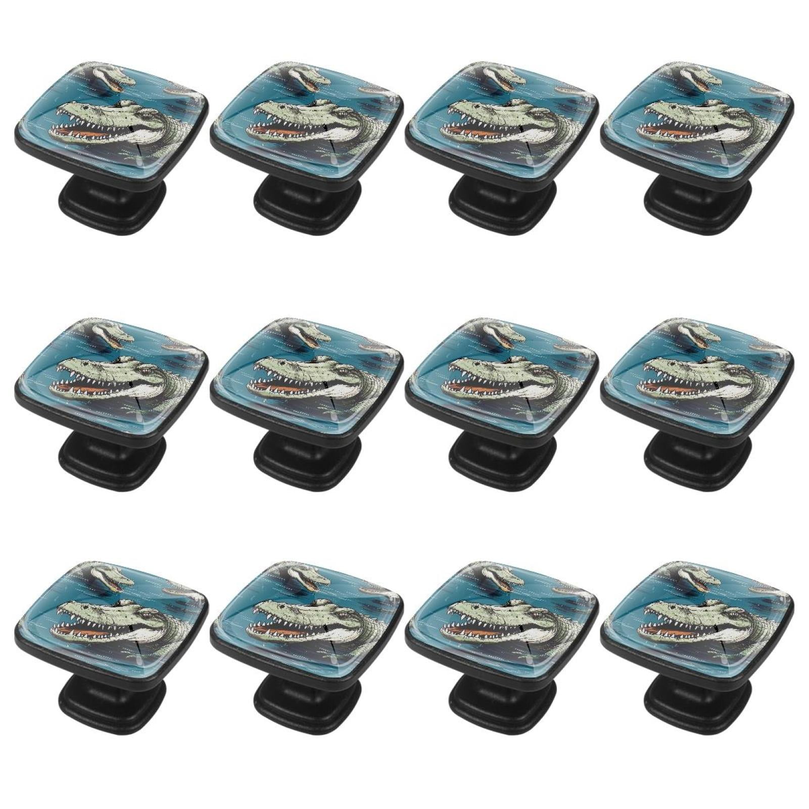 12 Pack Crocodile Square Cabinet Knobs Kitchen Cabinet Pulls Cupboard ...