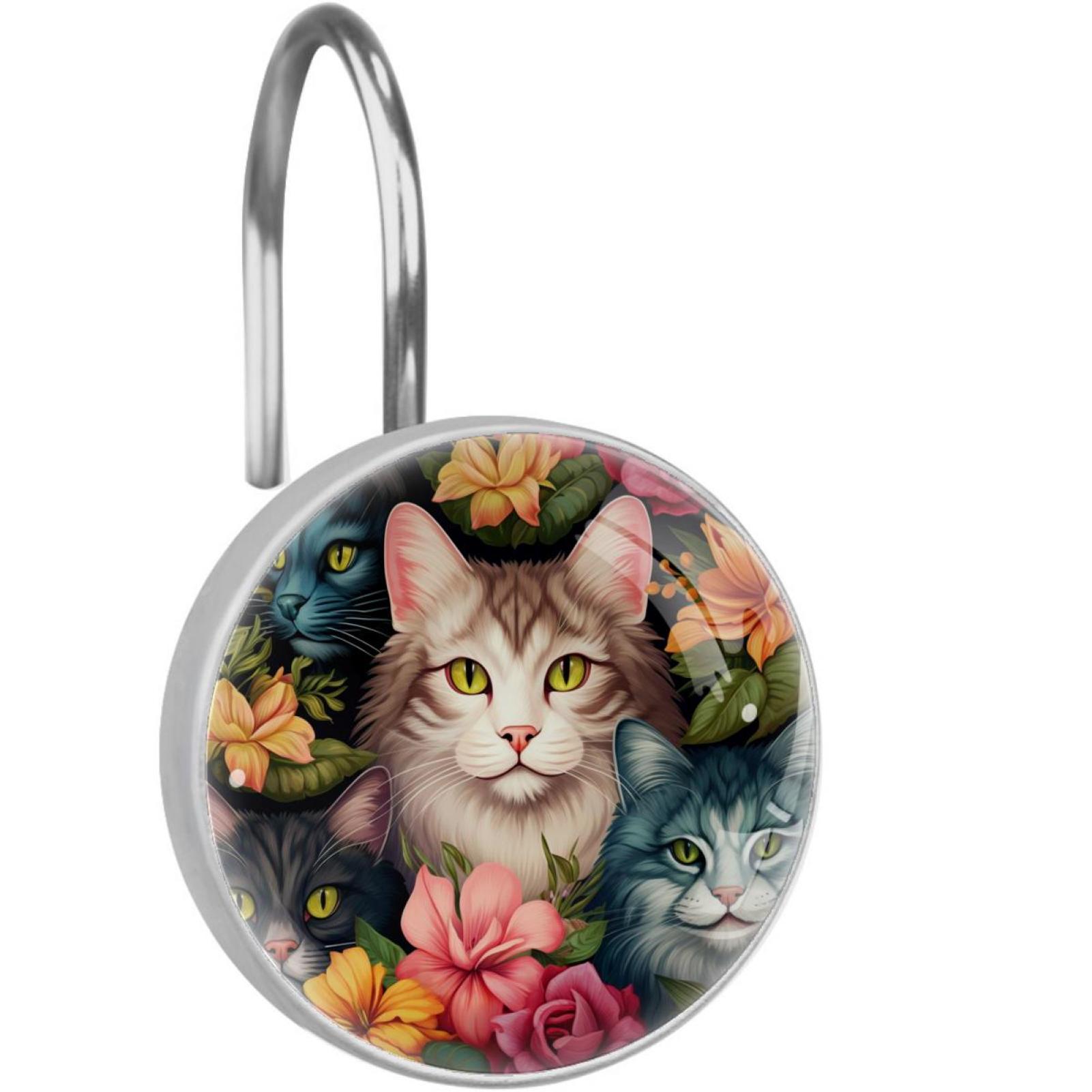 12 Pack Crystal Shower Curtain Hook Decorative Hanger, Rust Proof Metal ...