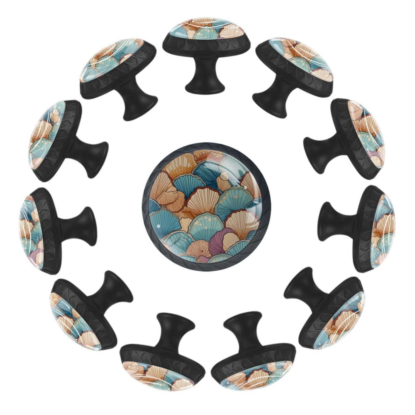 12 Pack Cupboard Knobs Crystal Clear Glass Cabinet Pulls, Round Knobs ...