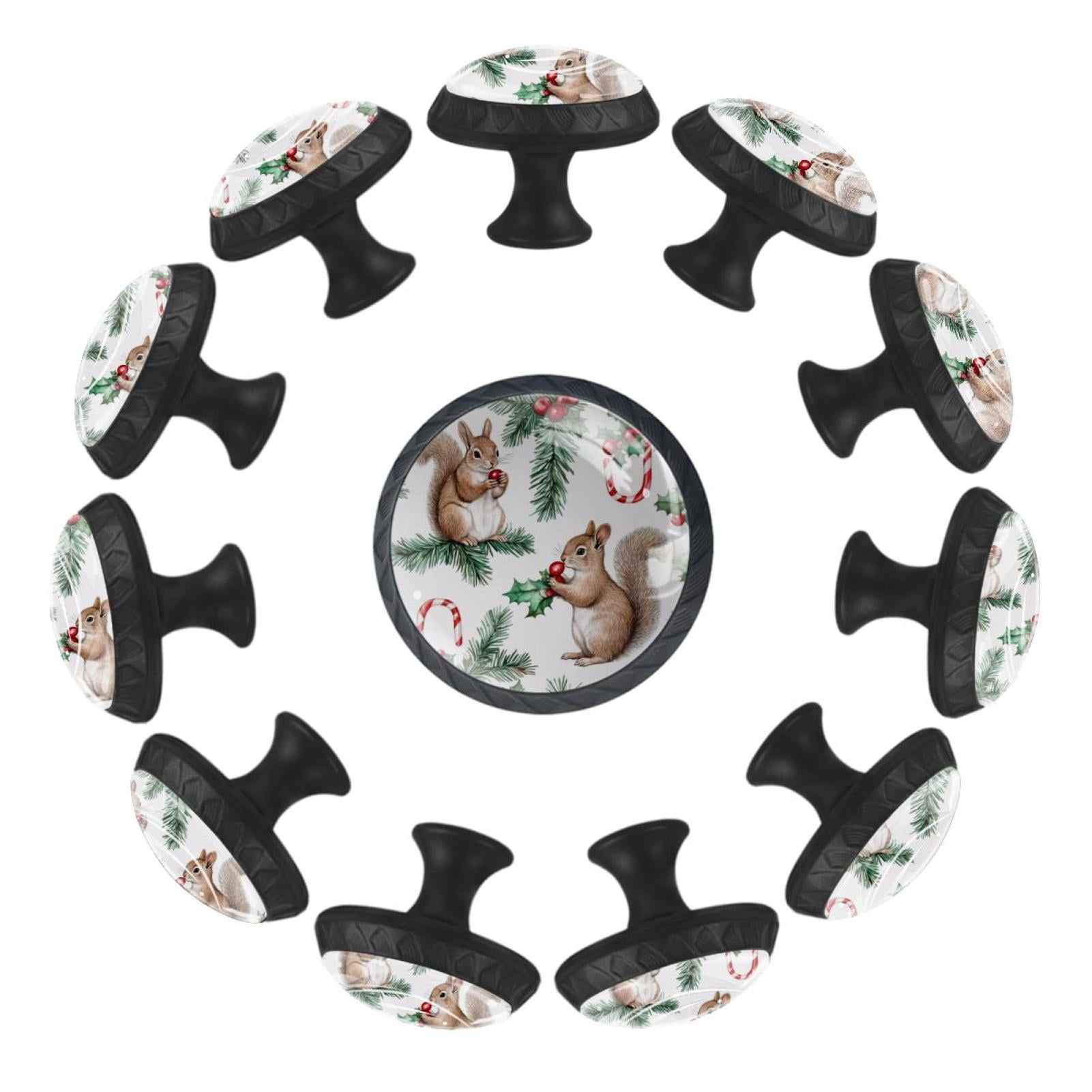 12 Pack Cupboard Knobs Crystal Clear Glass Cabinet Pulls, Round Knobs ...