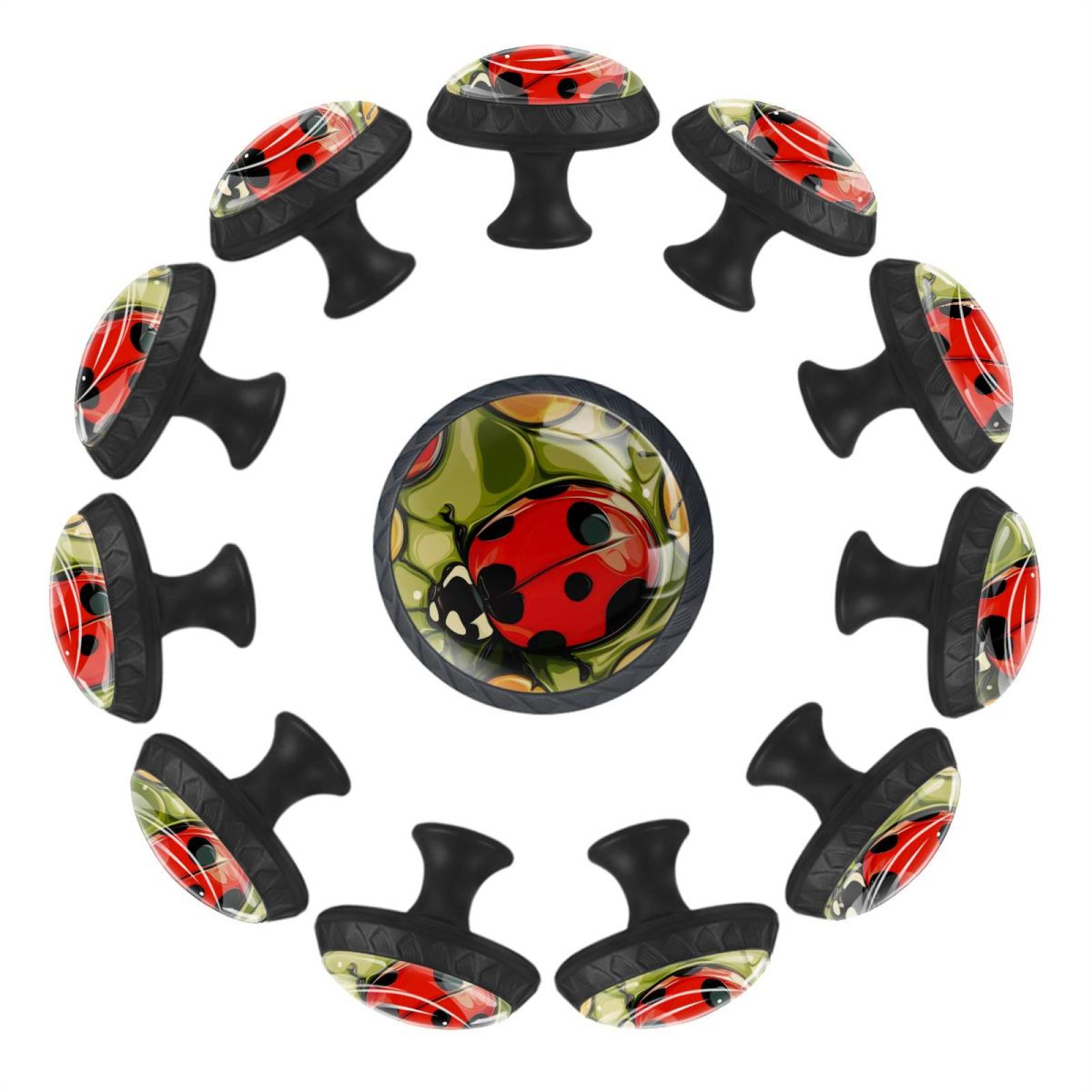 12 Pack Cupboard Knobs Crystal Clear Glass Cabinet Pulls, Round Knobs ...