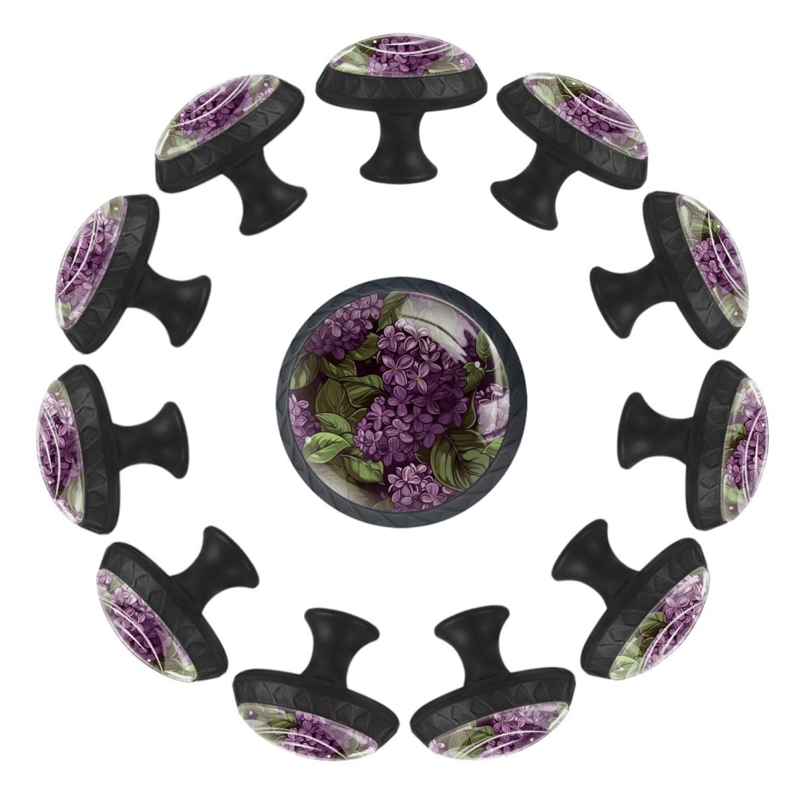 12 Pack Cupboard Knobs Crystal Clear Glass Cabinet Pulls, Round Knobs With Screws, Dresser ...