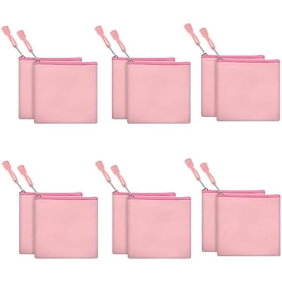 12 Pack DIY Craft Cotton Canvas Bag, Multi-Purpose Cosmetic Bag Makeup ...