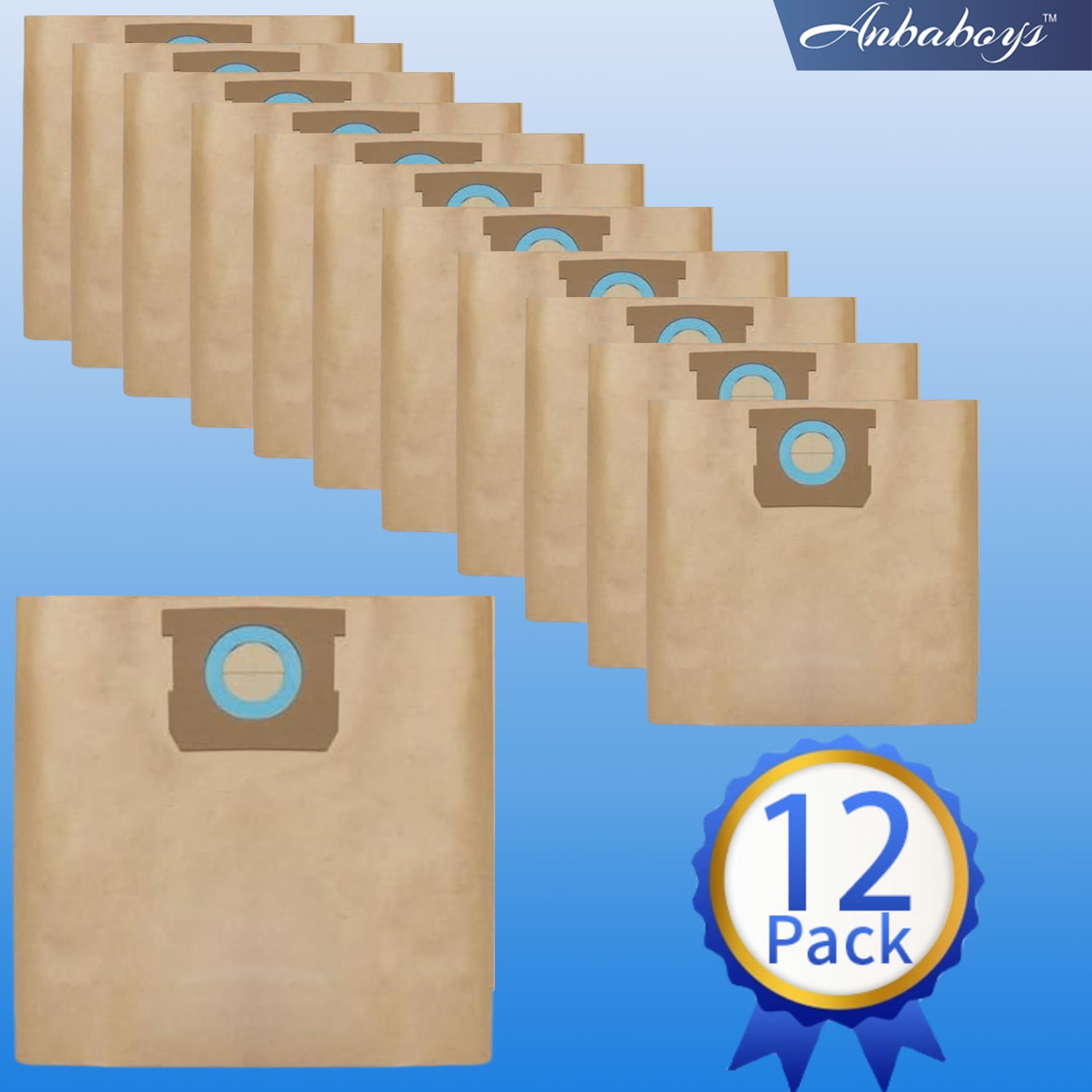 12 Pack DXVA19-4104 Disposable Filter Bags for DEWALT 5-6-8 Gallon Wet ...