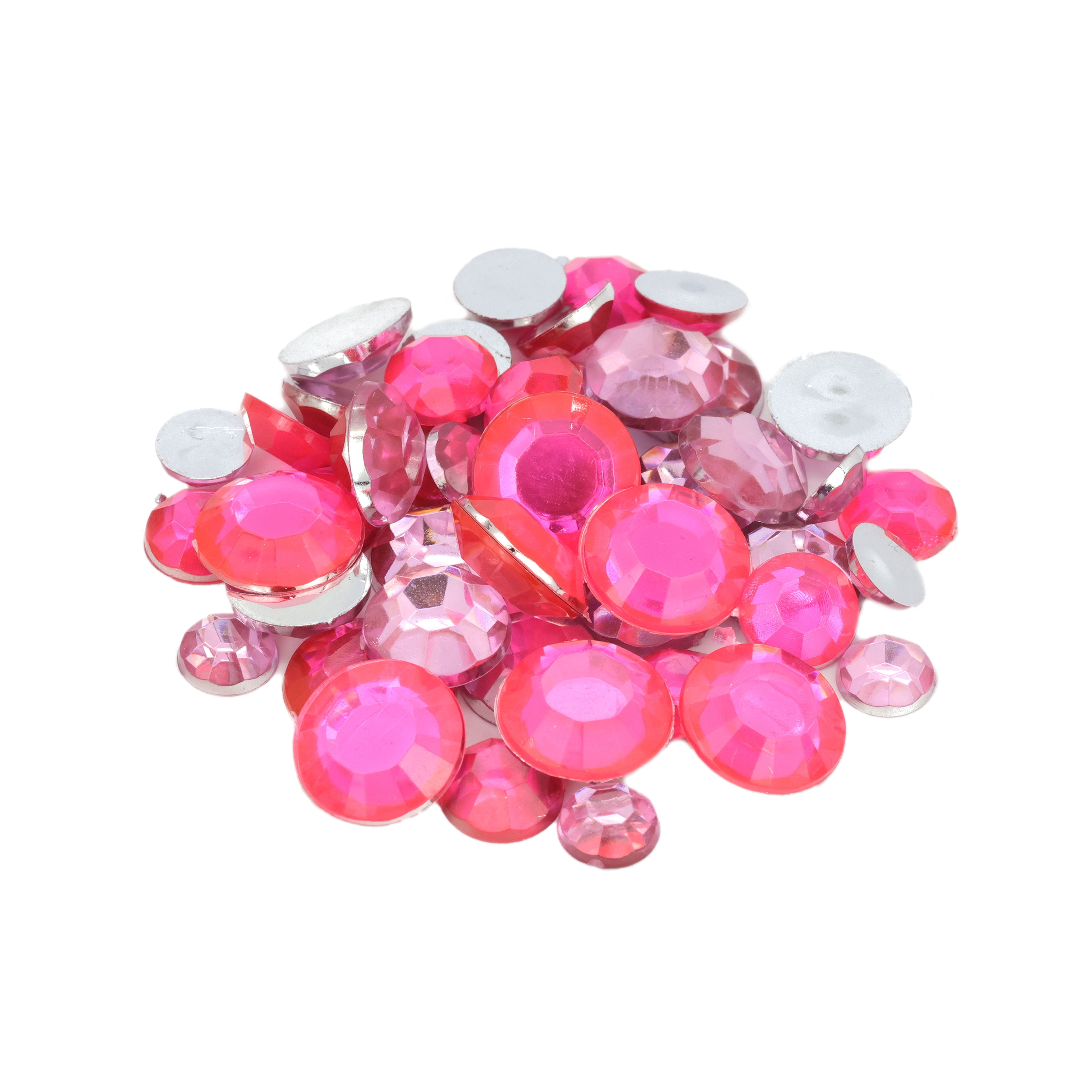 12 Pack: Dark & Light Pink Round Mix Gems by Creatology™ - Walmart.com