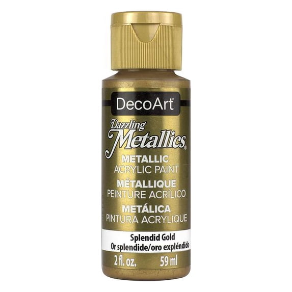 DecoArt Dazzling Metallics Acrylic Paint, 2oz., 12 Pack - Walmart.com