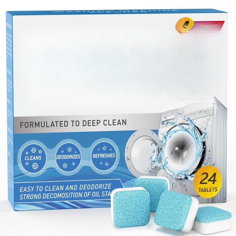 12 Pack - Deep Cleaning Tablets For HE Front Loader & Top Load Washer ...