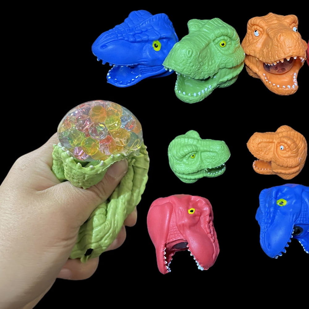 12 Pack Dino Head Stress Ball - 12 Squeeze Balls Per Pack - Dino ...